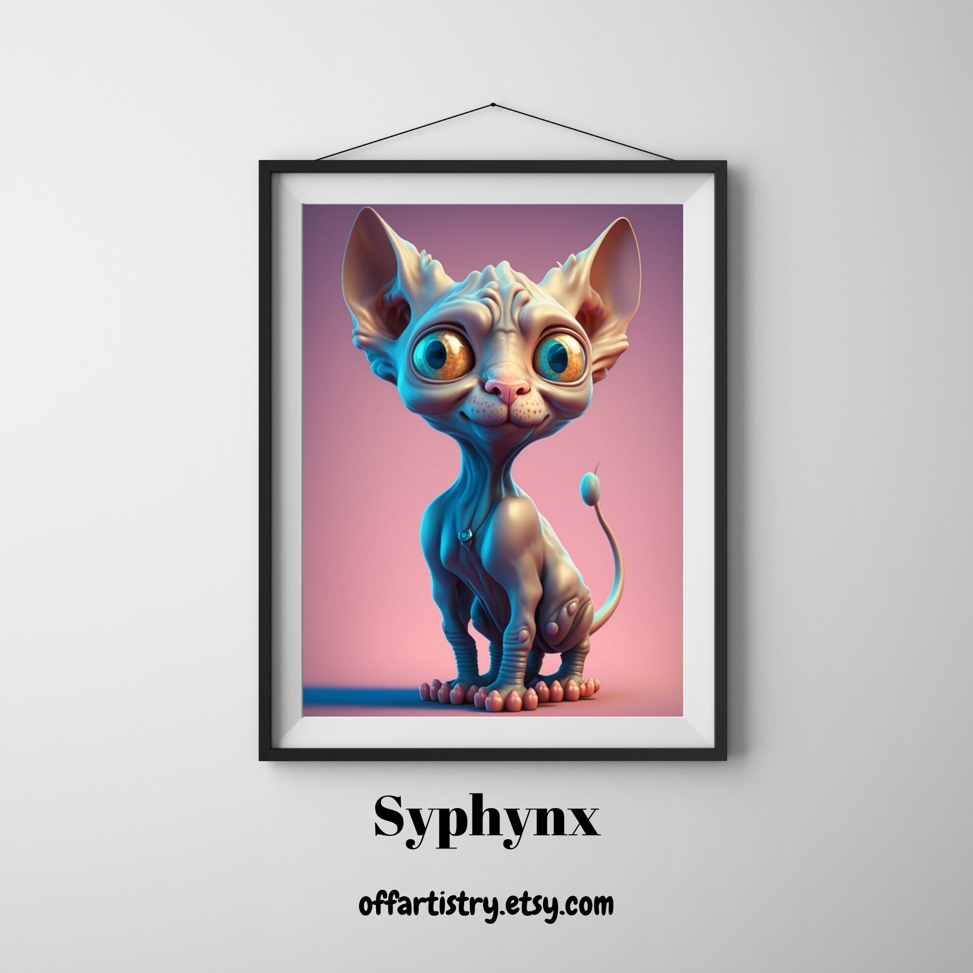 Cat Pixar Art Style Set of 8 Bundle Digital Prints Wall Art - Etsy