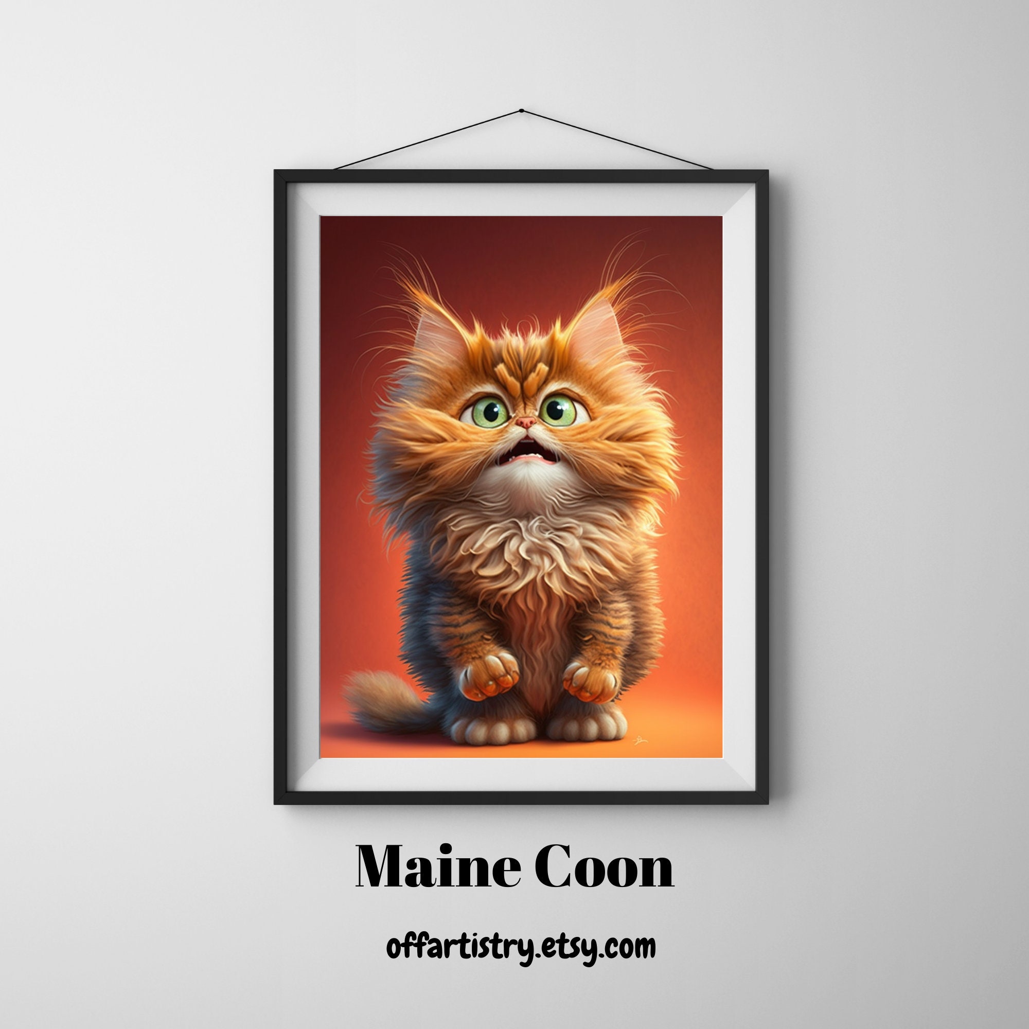 Cat Pixar Art Style Set of 8 Bundle Digital Prints Wall Art - Etsy