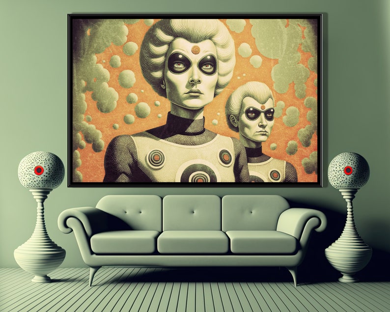 Retro Science Fiction Poster, Retro Futuristic Wall Art, Vintage Sci Fi ...
