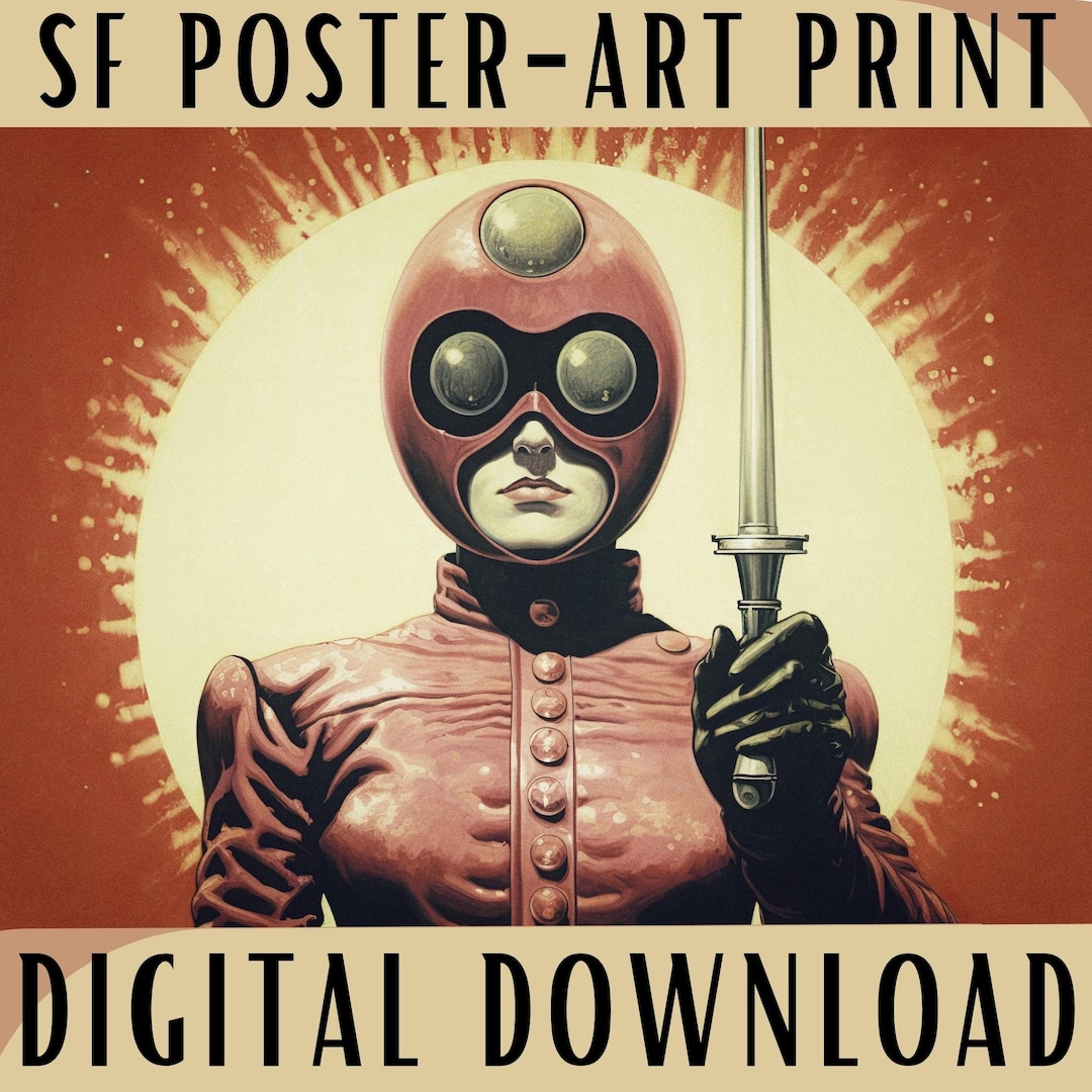 Retro Sci-fi Print, Retro Futuristic Wall Art, Vintage Sci Fi, Atompunk ...