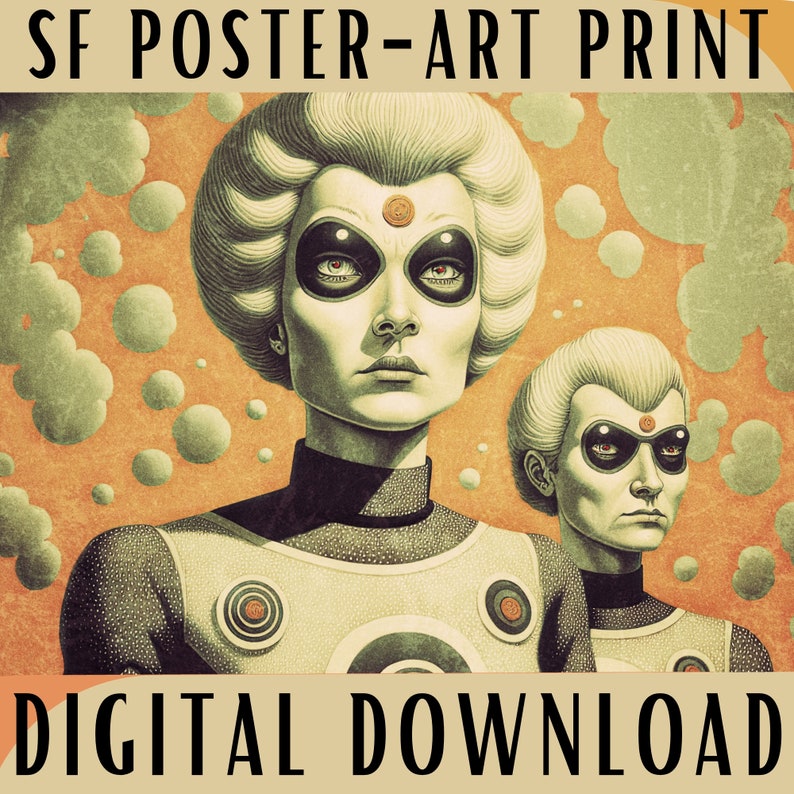 Retro Science Fiction Poster, Retro Futuristic Wall Art, Vintage Sci Fi ...