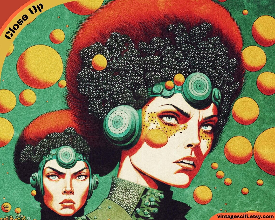 Pulp Magazine Cover Art, Retro Futuristic Wall Art, Vintage Sci Fi ...