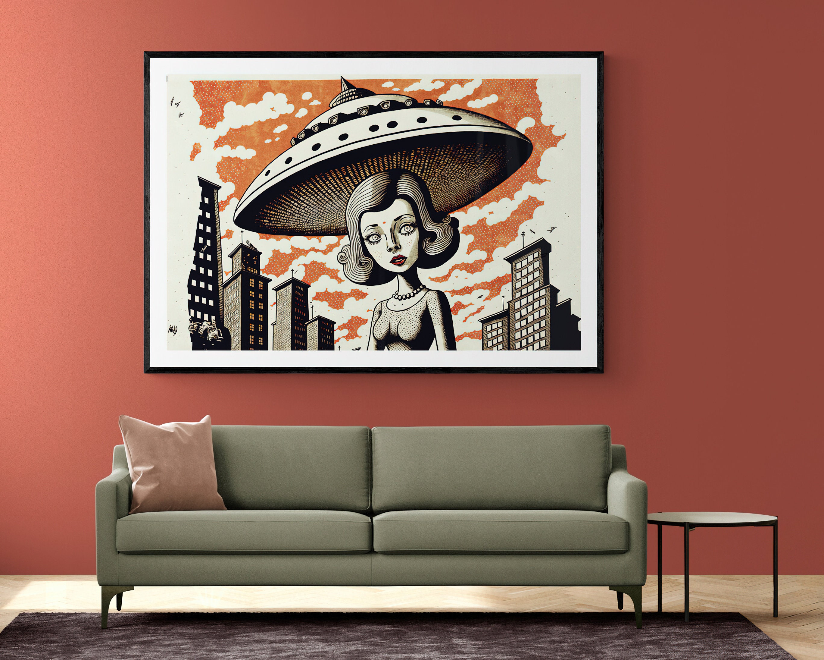 Retro Comic UFO Print, Vintage Sci Fi, Retro Comics, Vintage Poster Art ...