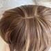 Synthetic Hair Toppers With Bangs Brown With Dull Blonde Highlights ...