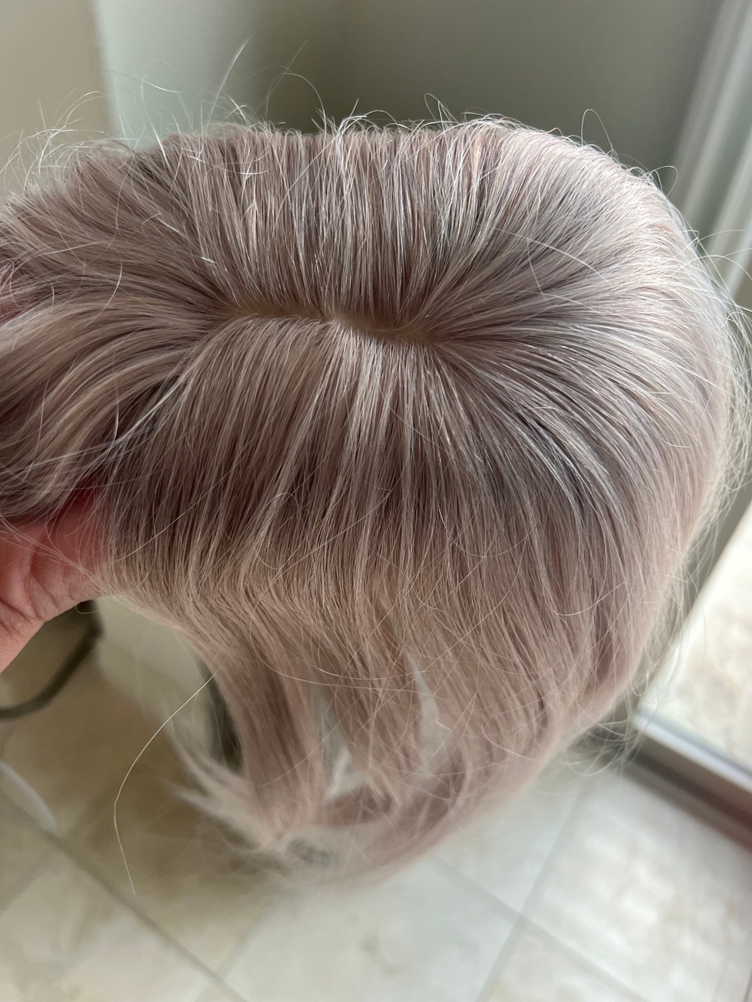 Tillstyle Human Hair Toppers for Women Grey Pink Blonde Mix - Etsy