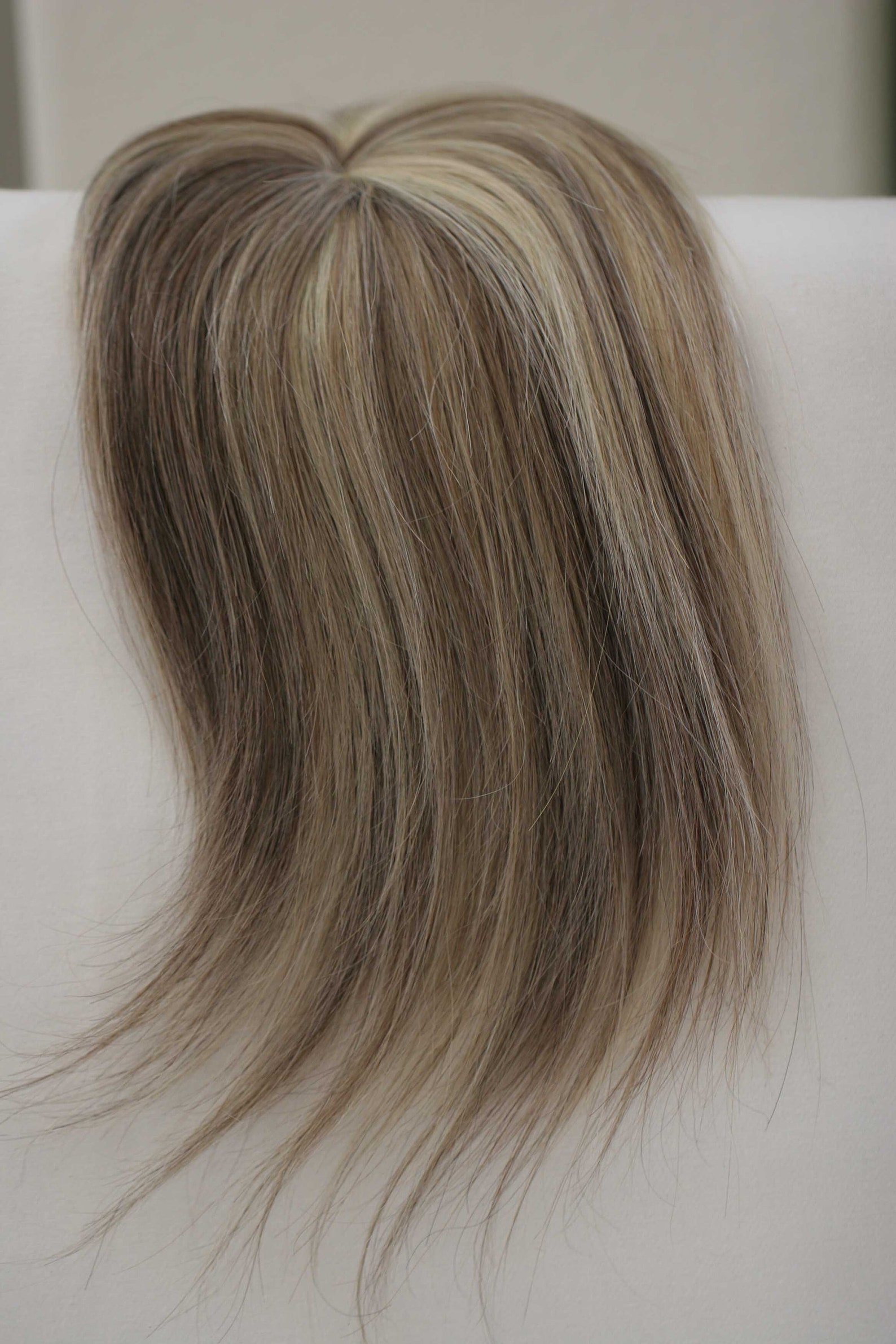 Human Hair Topper Hairpiece Centerpiece Thinning Crown Ash Blonde and ...