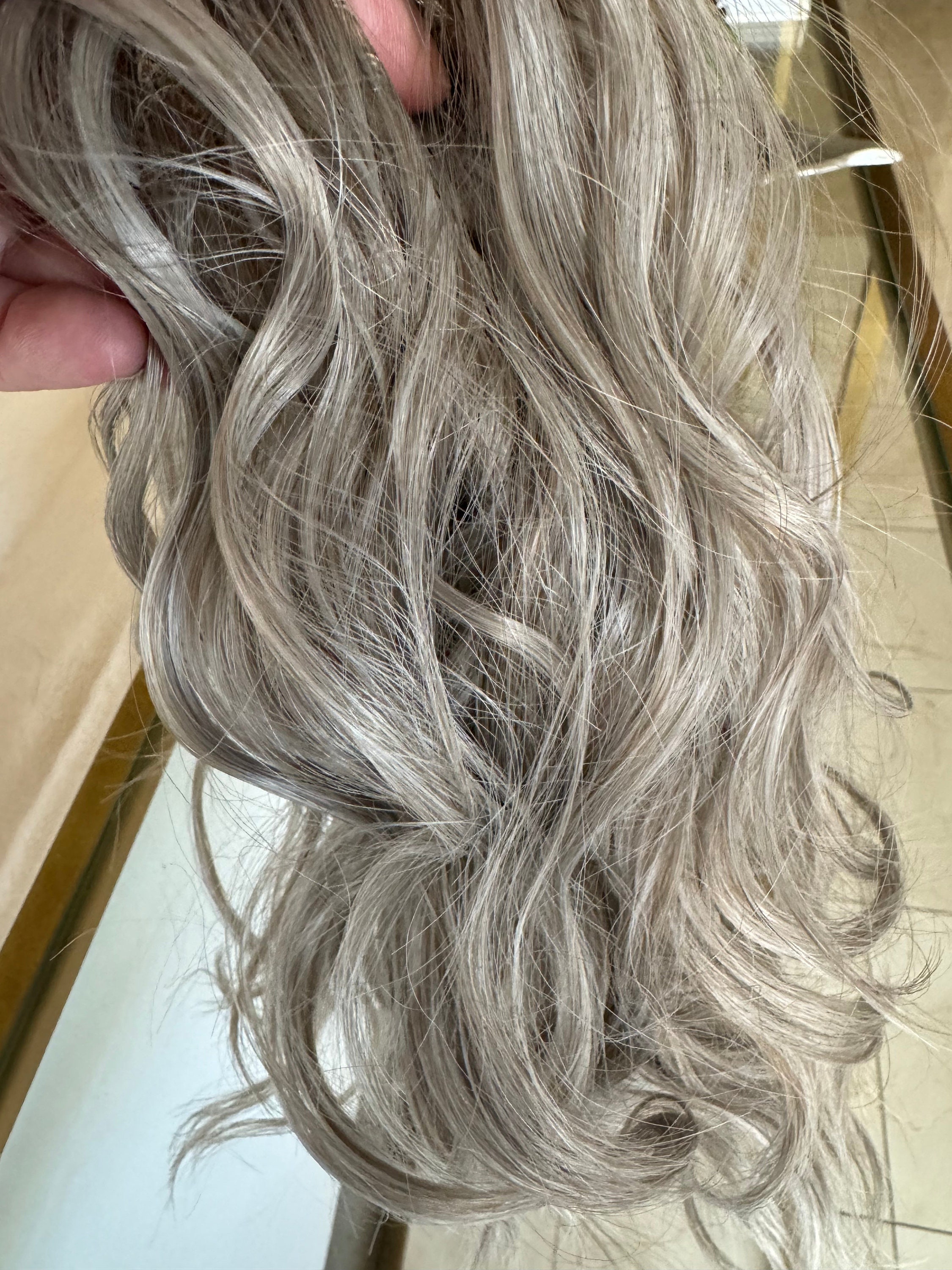 Tillstyle Ashblonde Grey Clip in Ponytail Claw Clip Pony Tail Ash Brown ...