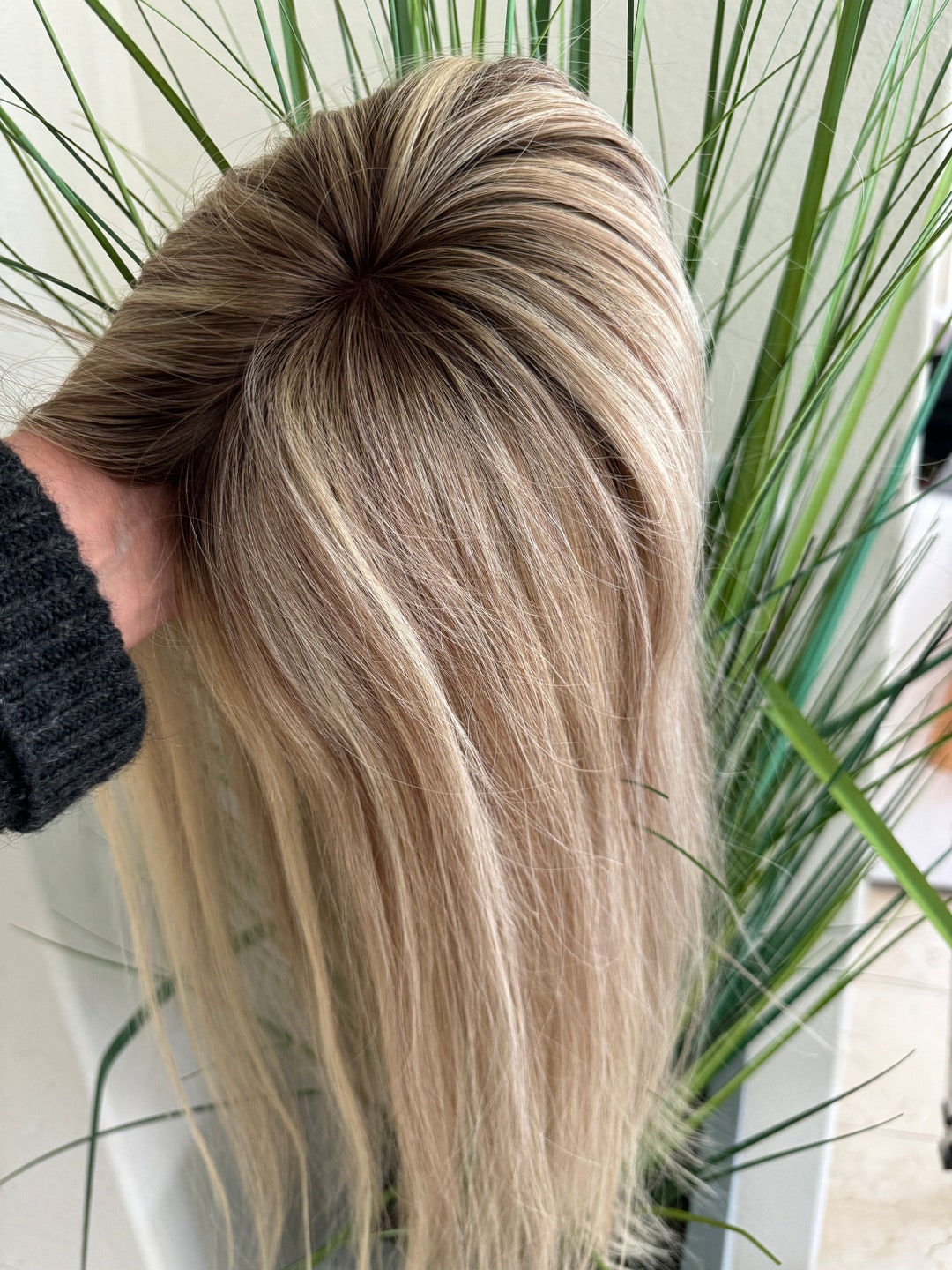 Tillstyle Light Brown Rooted Human Hair Topper for Women - Etsy