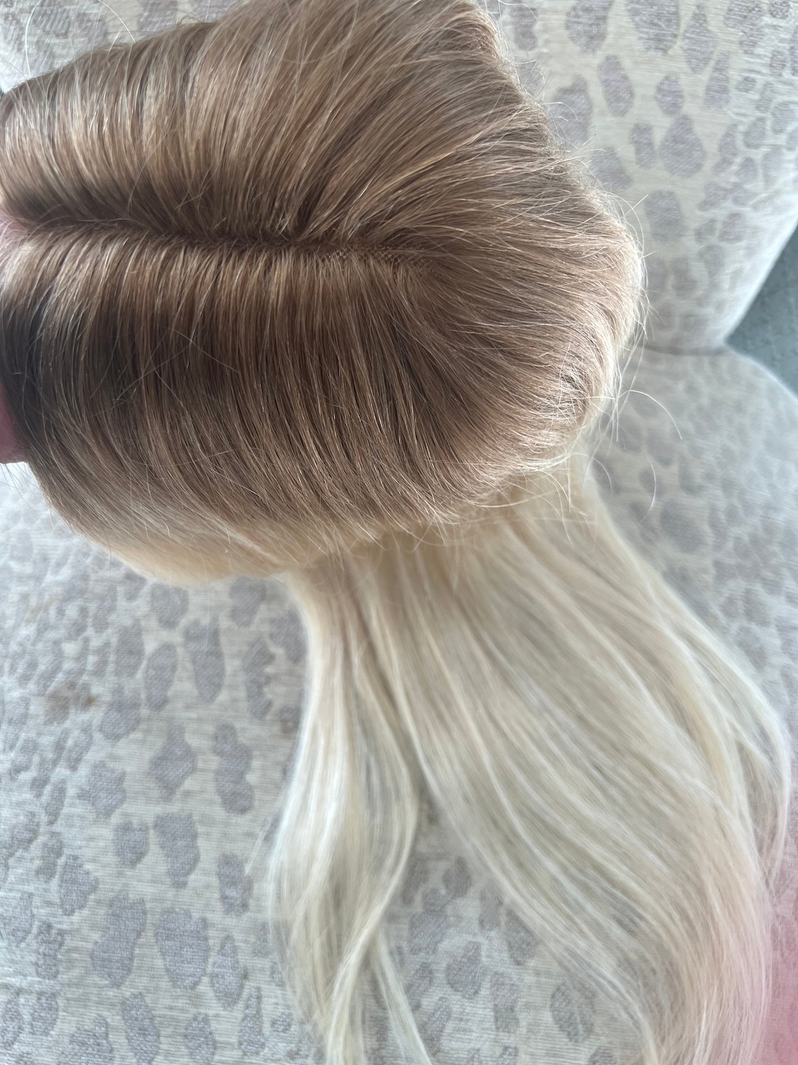 Tillstyle Blonde Human Hair Topper Dark Rooted Mono Base - Etsy