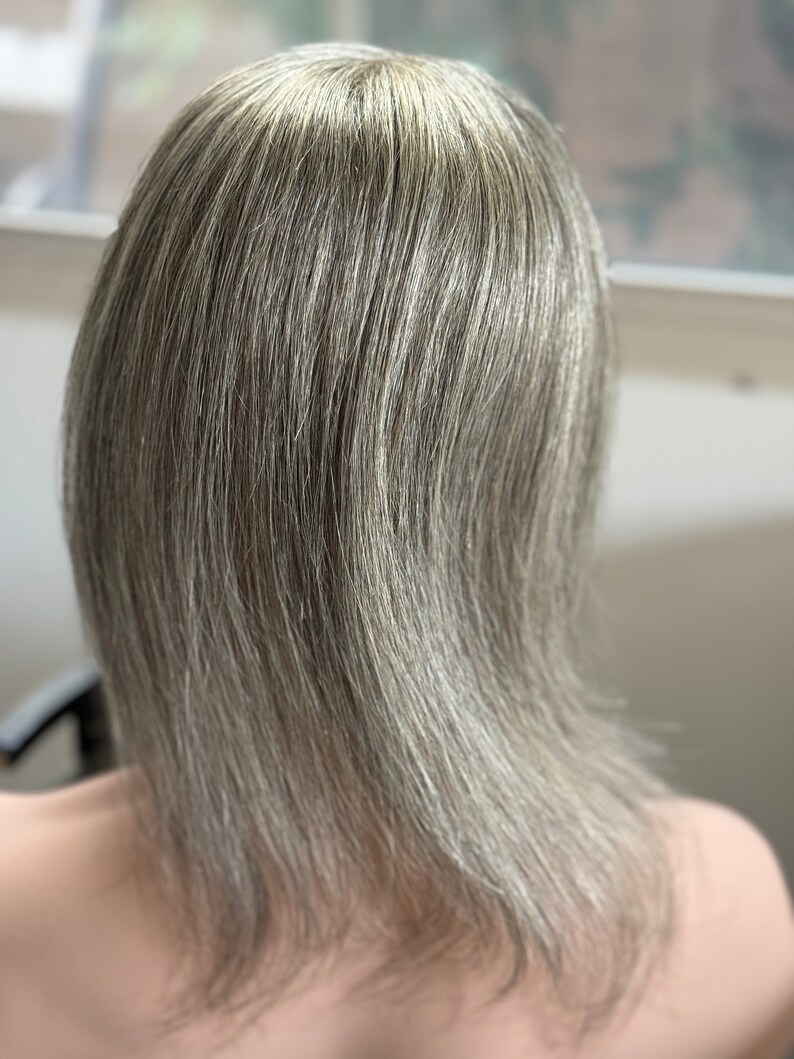Tillstyle Salt and Pepper Grey Hair Topper Grey Toppers for Women ...