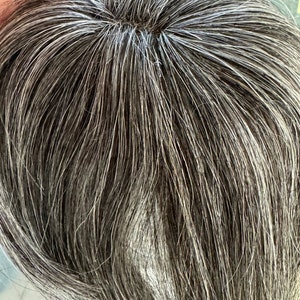 Tillstyle Dark Grey Human Hair Topper/short/ Light Weight Topper - Etsy