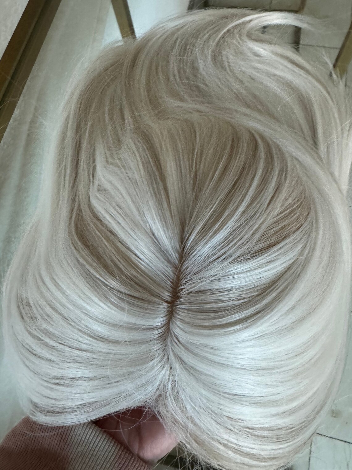 Till Style White Hair Topper Ash Brown Highlighted - Etsy
