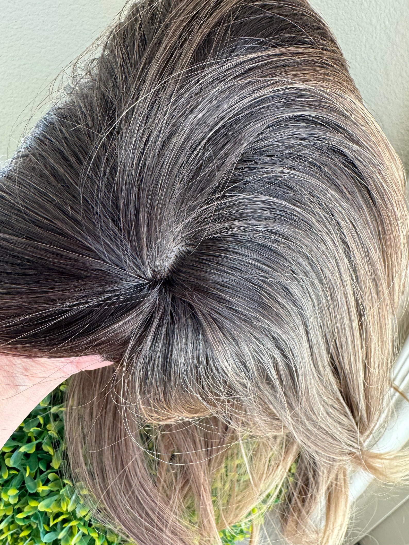 Tillstyle Dark Brown Rooted Hair Toppers With Bangs - Etsy