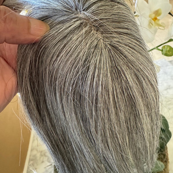 Salt and Pepper Hair Topper - Etsy