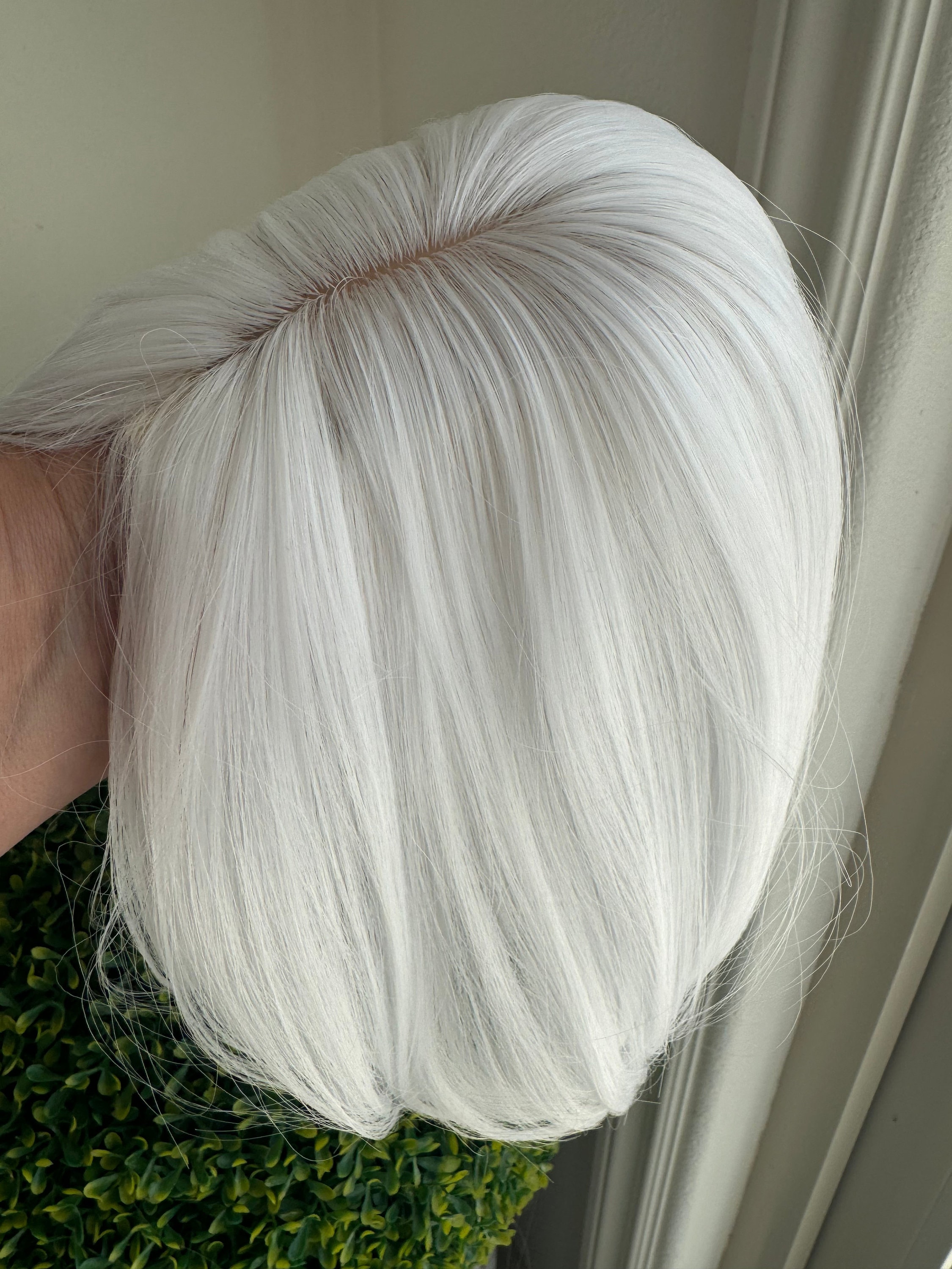 Till Style Pure White Hair Toppers for Women Real Part /clip in Topper ...