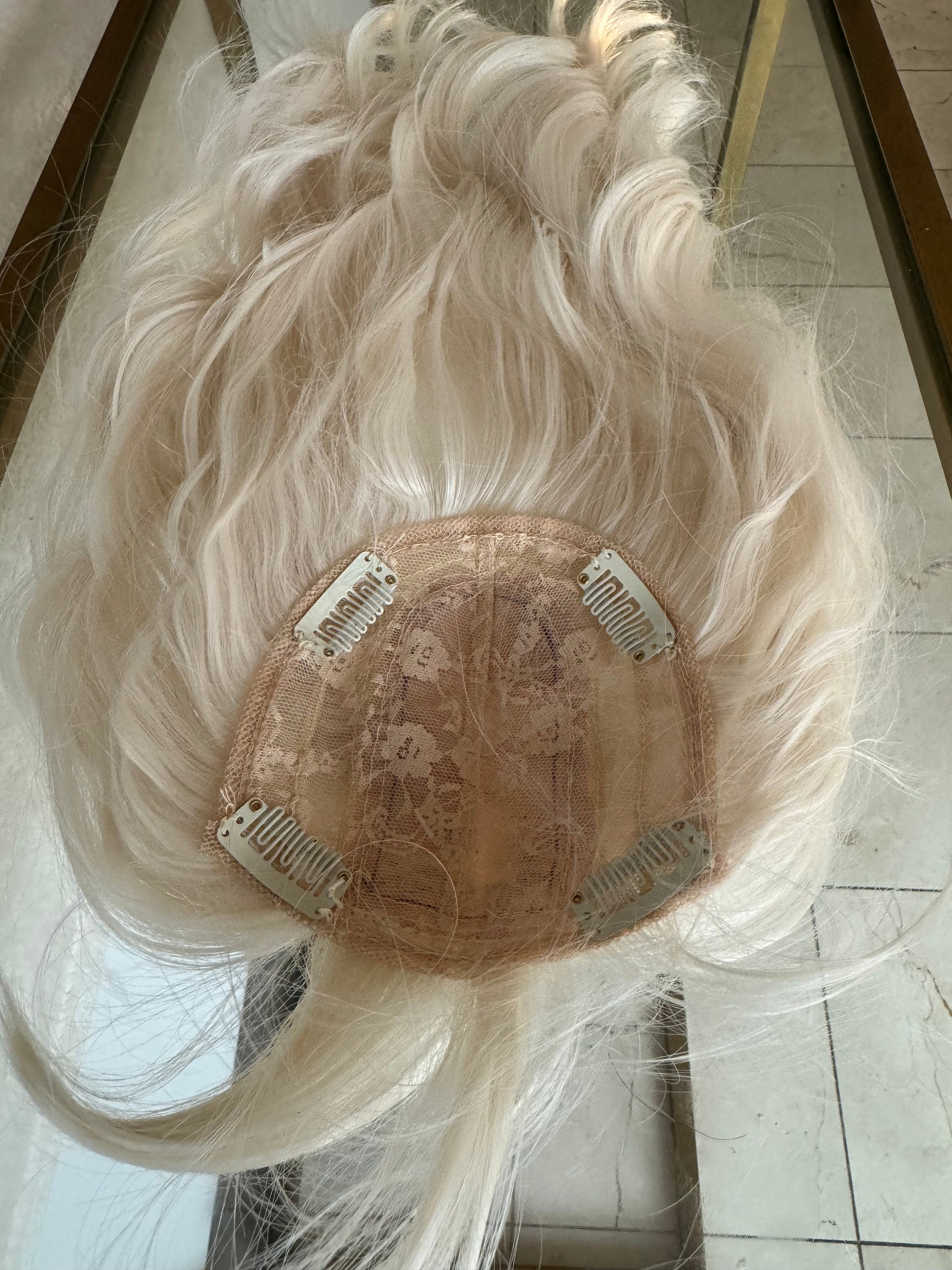 Till Style White Hair Toppers for Women With Butterfly Bangs - Etsy