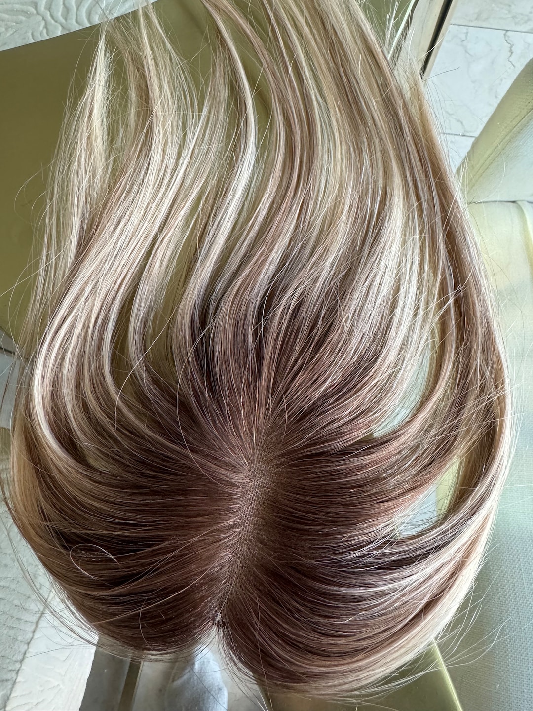 Tillstyle 100% Remy Human Hair Toppers Platinum Blonde Brown ...