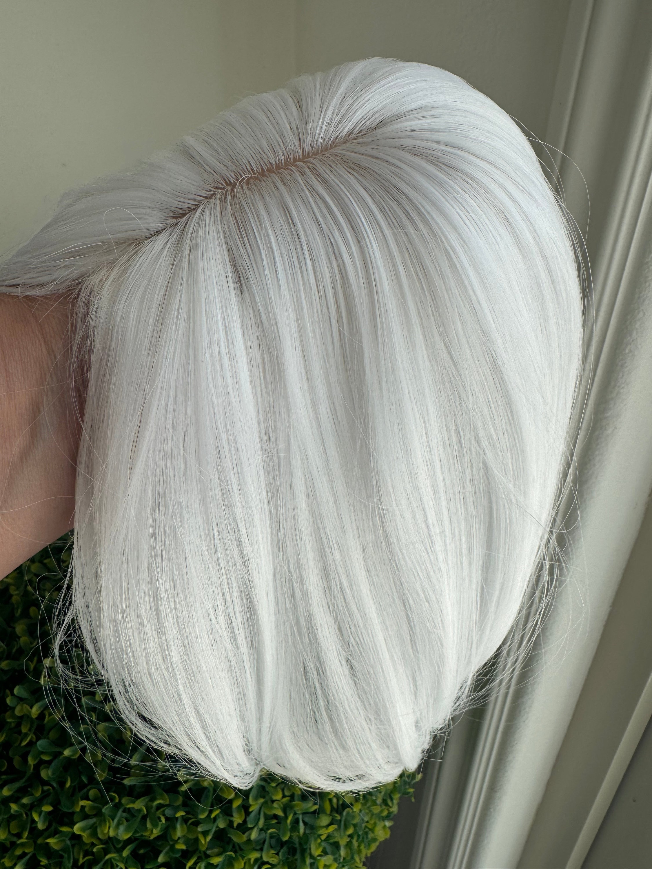 Till Style Pure White Hair Toppers for Women Real Part /clip in Topper ...