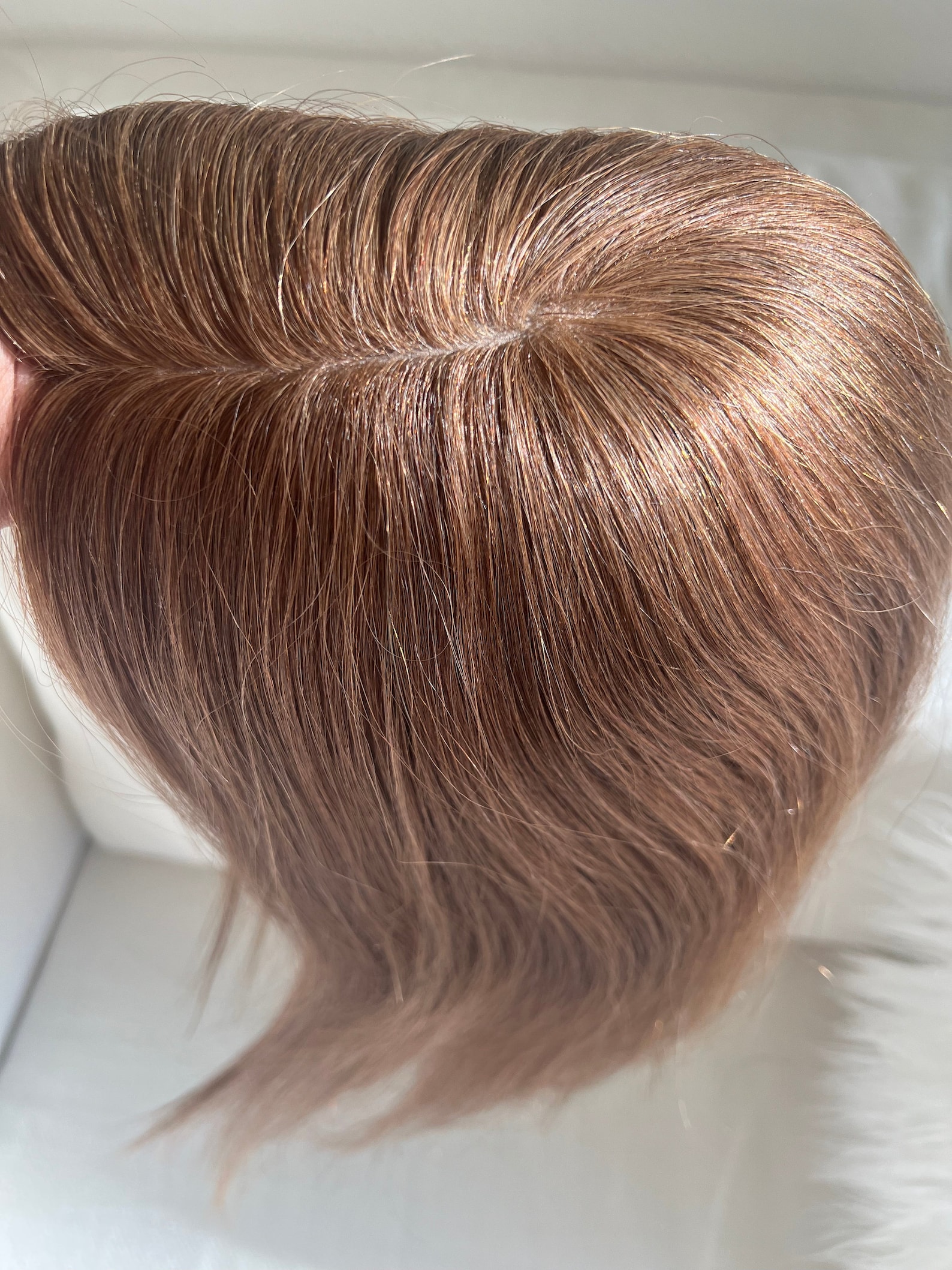 Tillstyle 100% Human Hair Topper Caramel Brown for Women Mono Base - Etsy