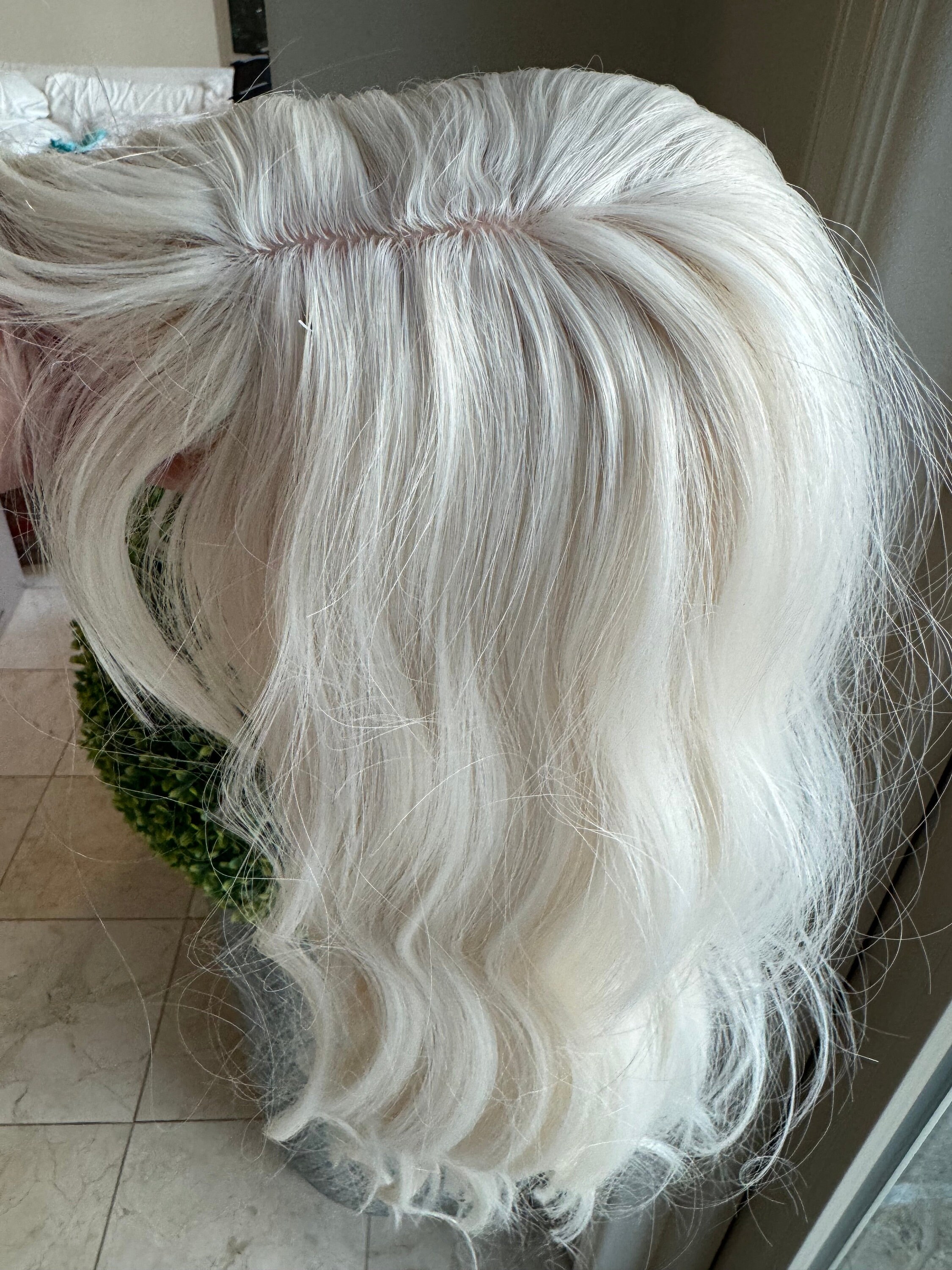 Till Style White Hair Toppers for Women With Butterfly Bangs - Etsy