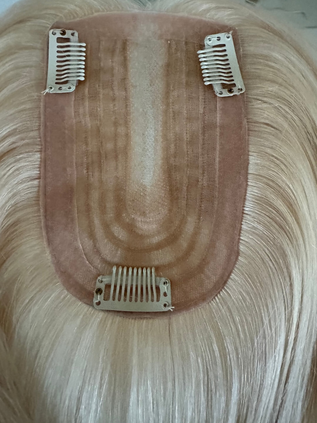 Till Style Platinum Blonde 100%human Hair Topper Clip in Hair Piece ...