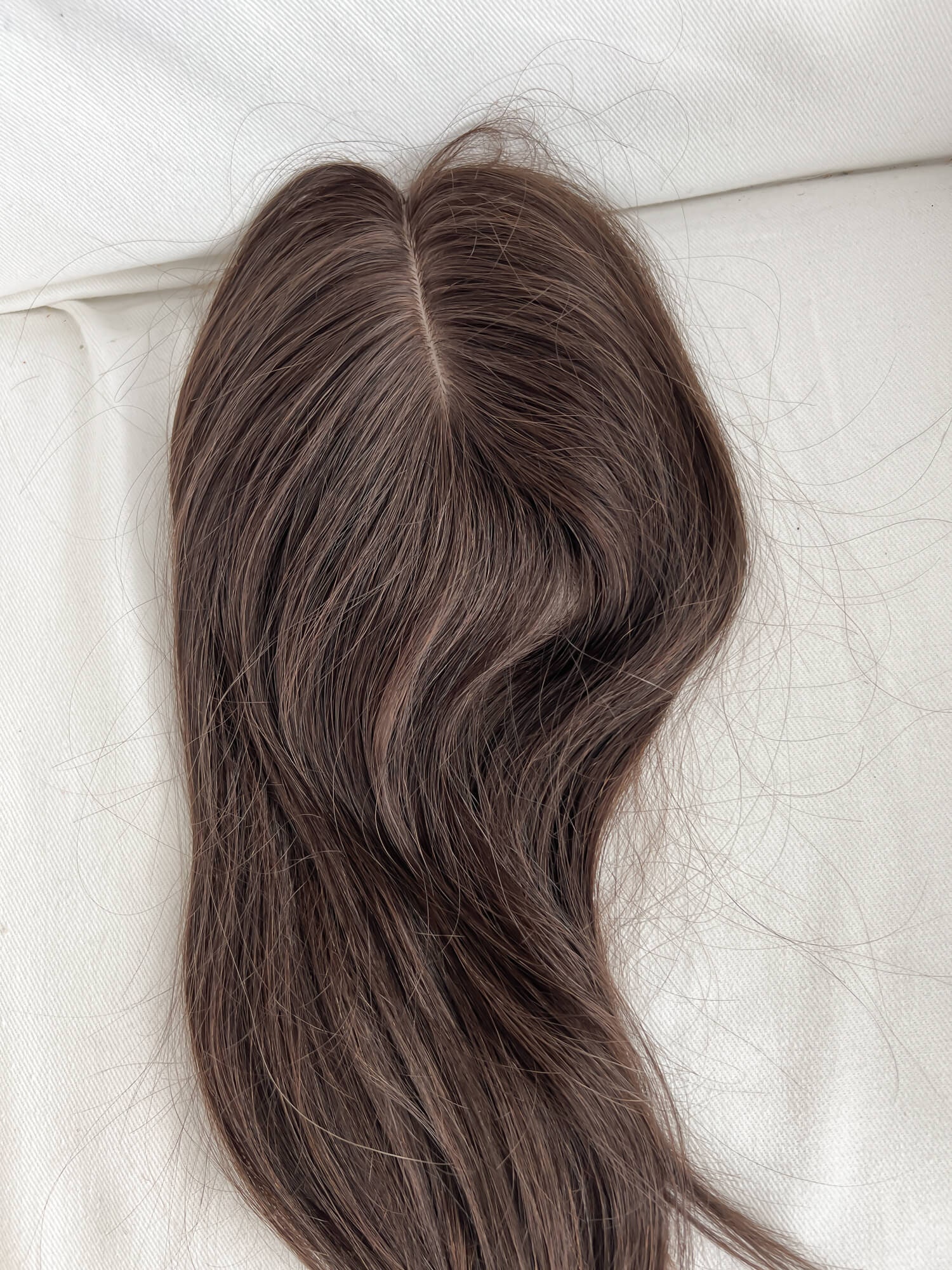 Human Remy Hair Topper Dark Brown Black for Women Thinning Crown Clip ...