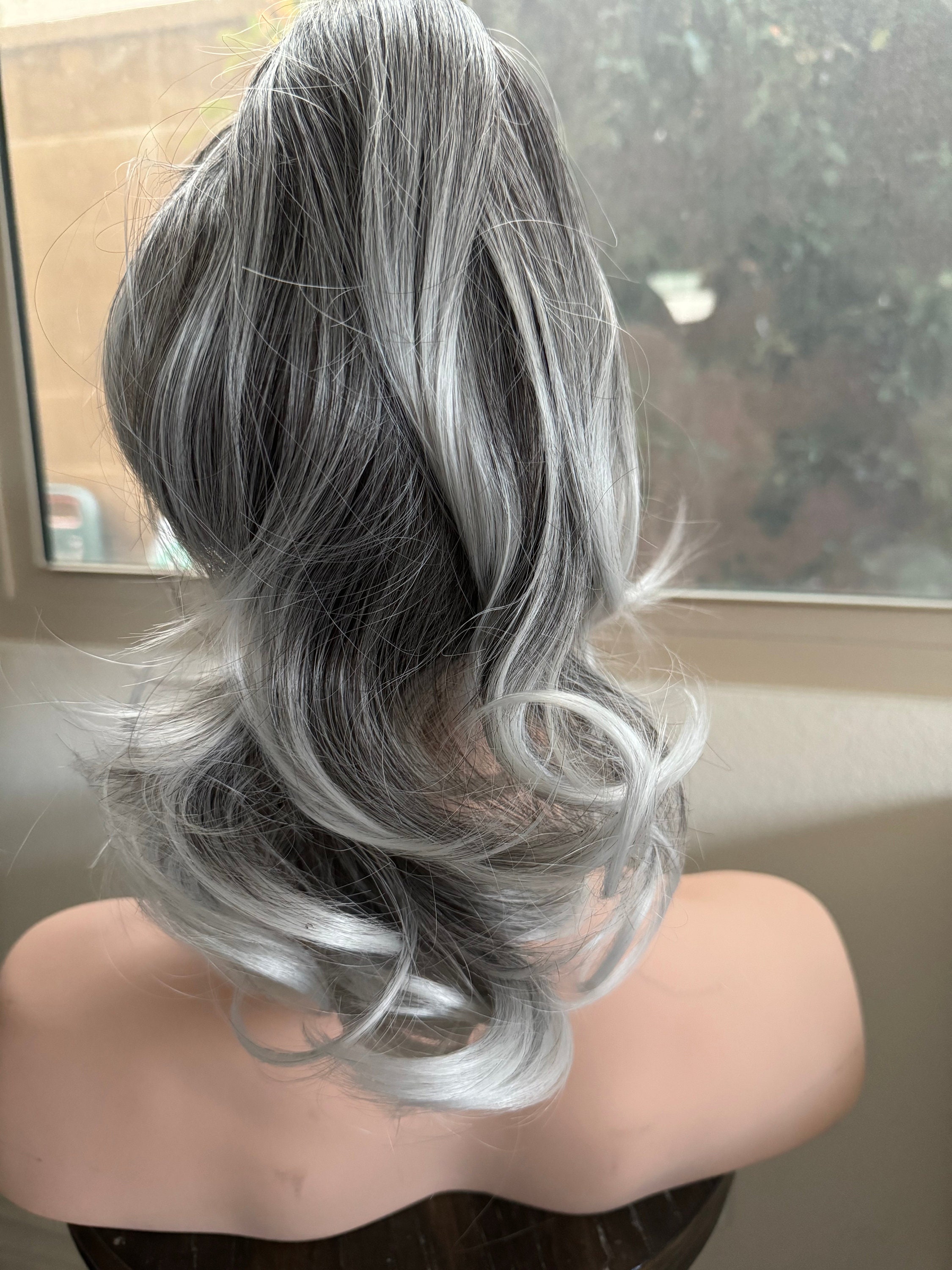 Tillstyle Dark Salt and Pepper Dark Grey Claw Clip Ponytail - Etsy