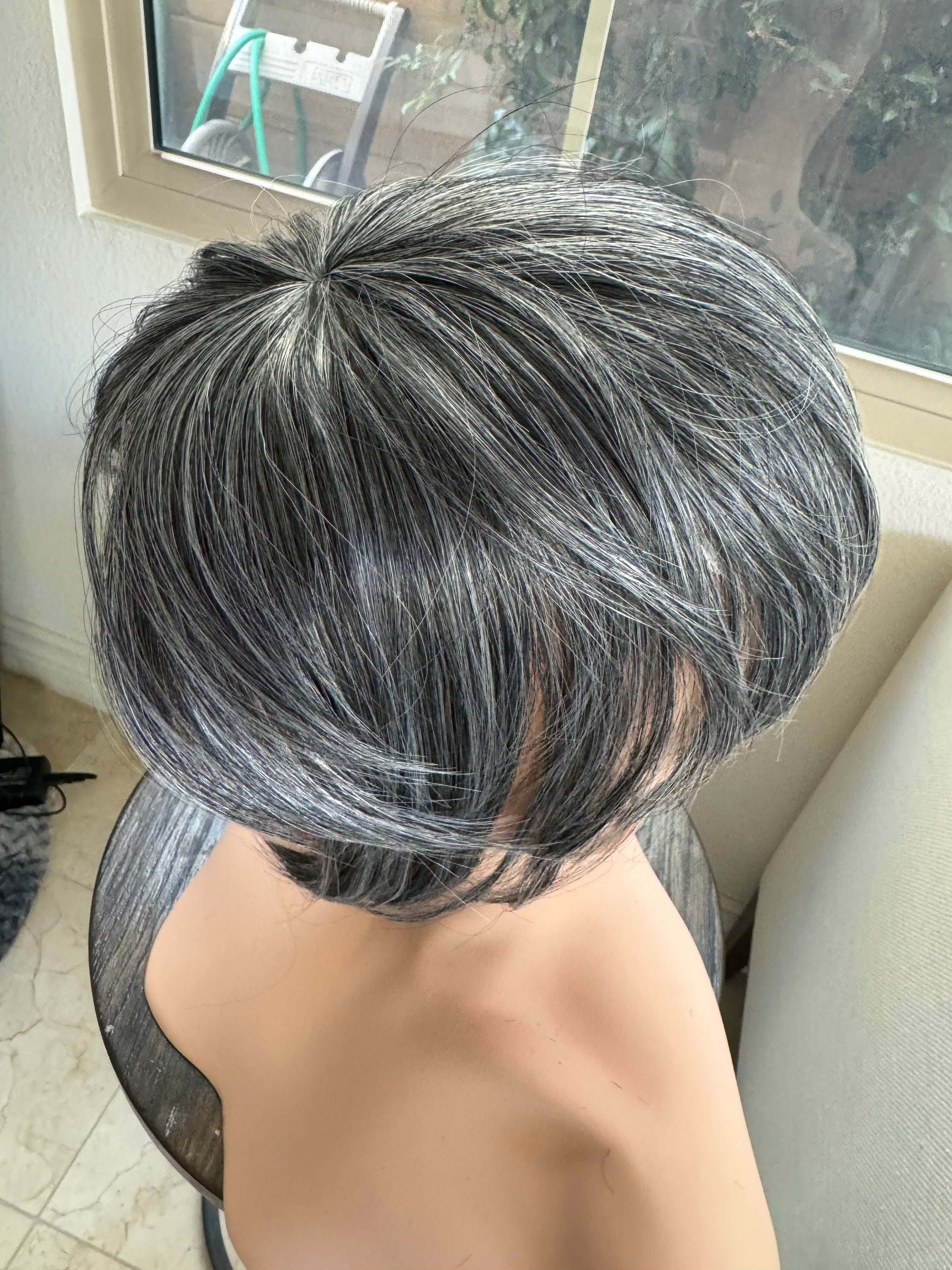 Tillstyle Dark Grey Hair Top Piece Clip in Hair Toppers for Thinning ...