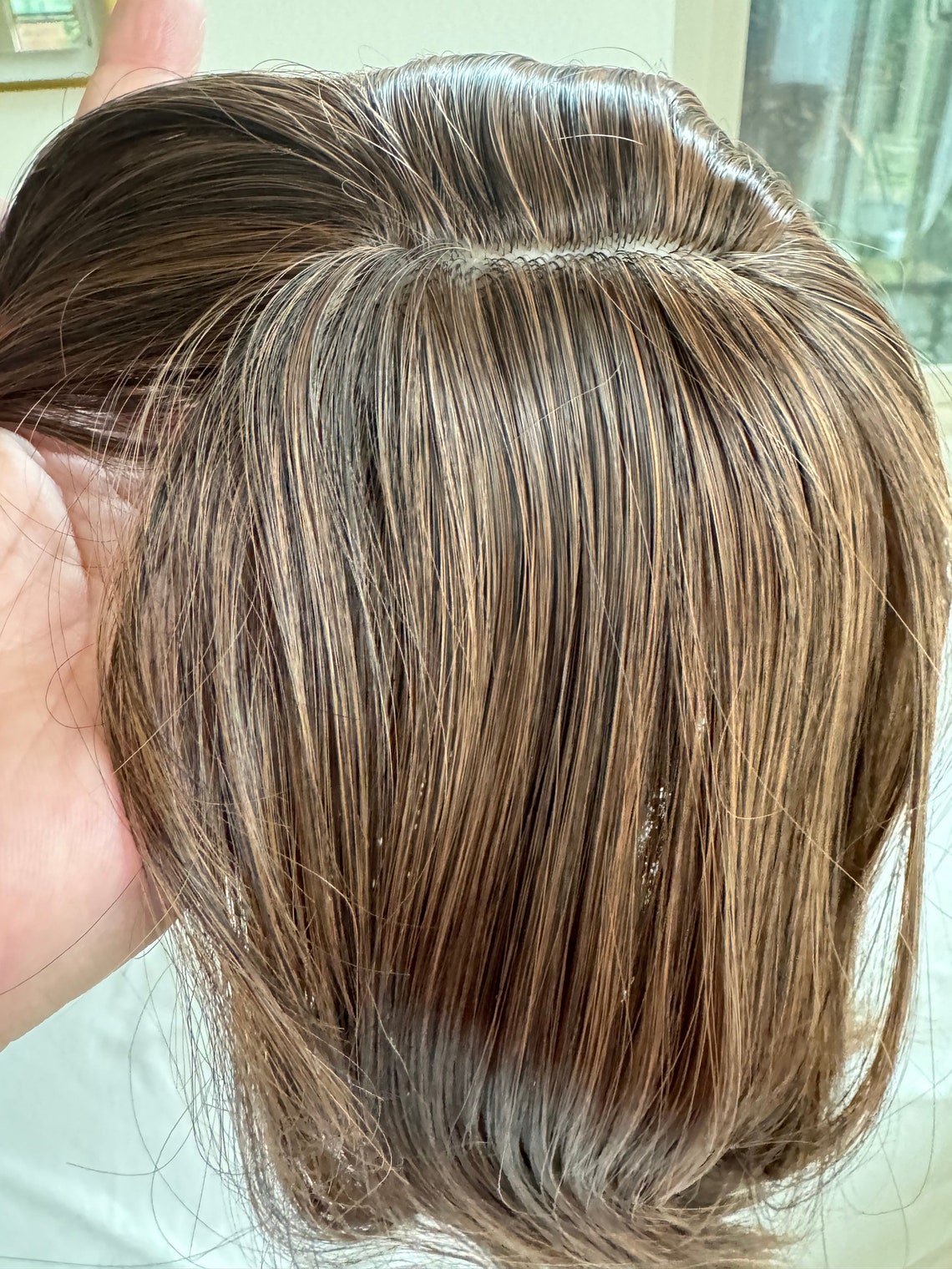 Till Style Caramel Brown-synthetic Hair Hair Toppers for Women - Etsy