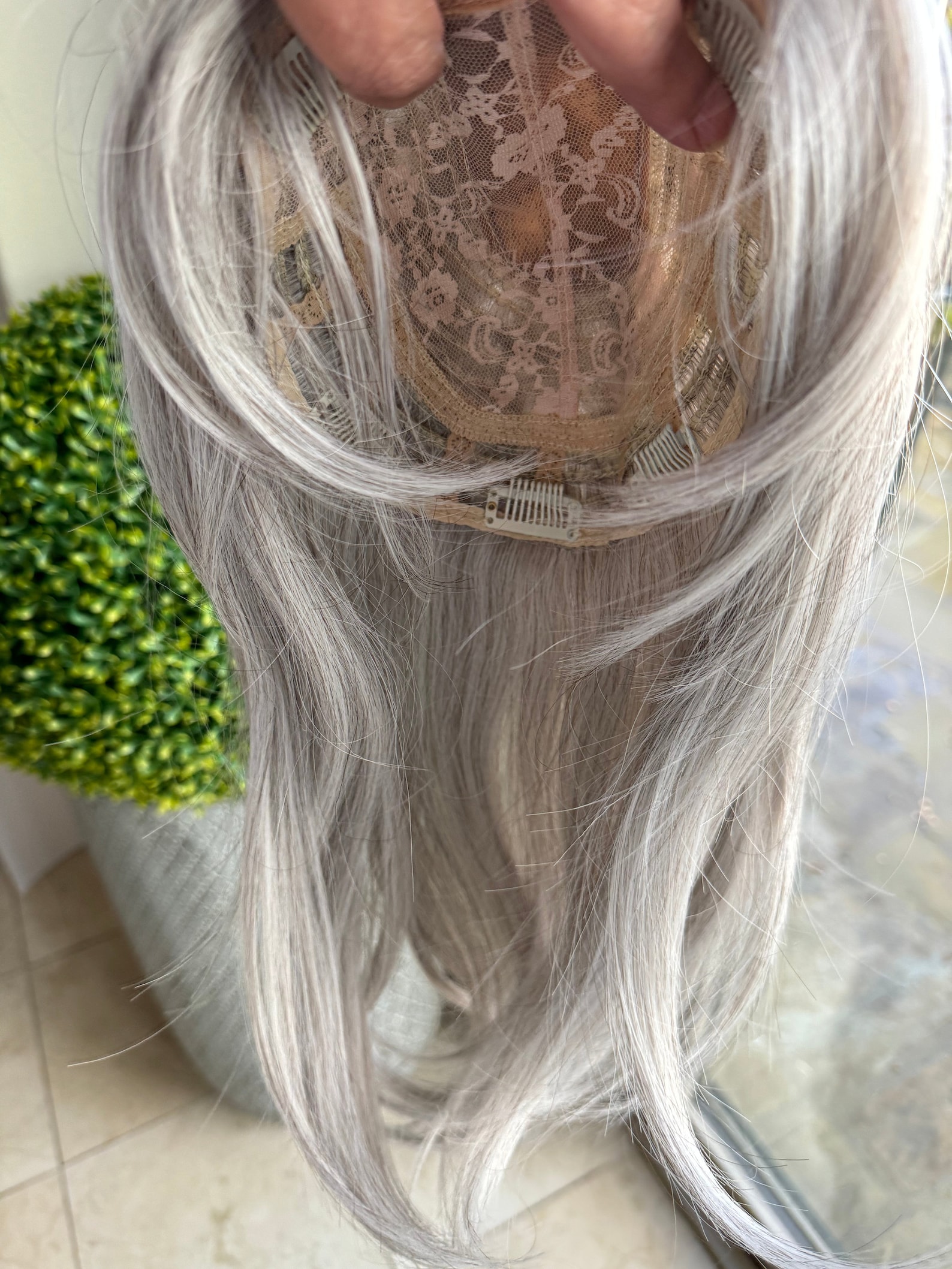 Till Style White Grey Hair Toppers for Women / Layered /bangs/ Holiday ...