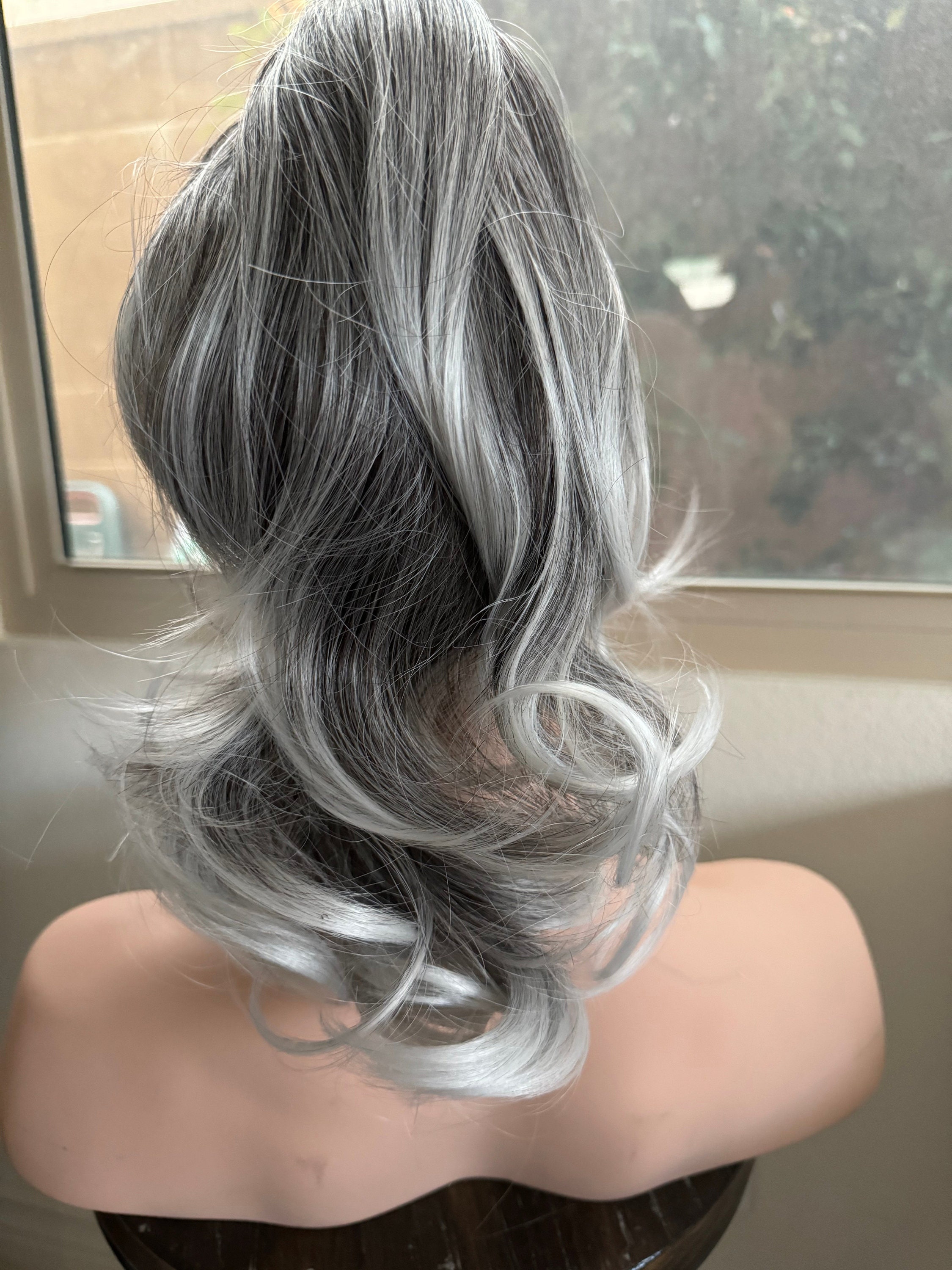 Tillstyle Dark Salt and Pepper Dark Grey Claw Clip Ponytail - Etsy