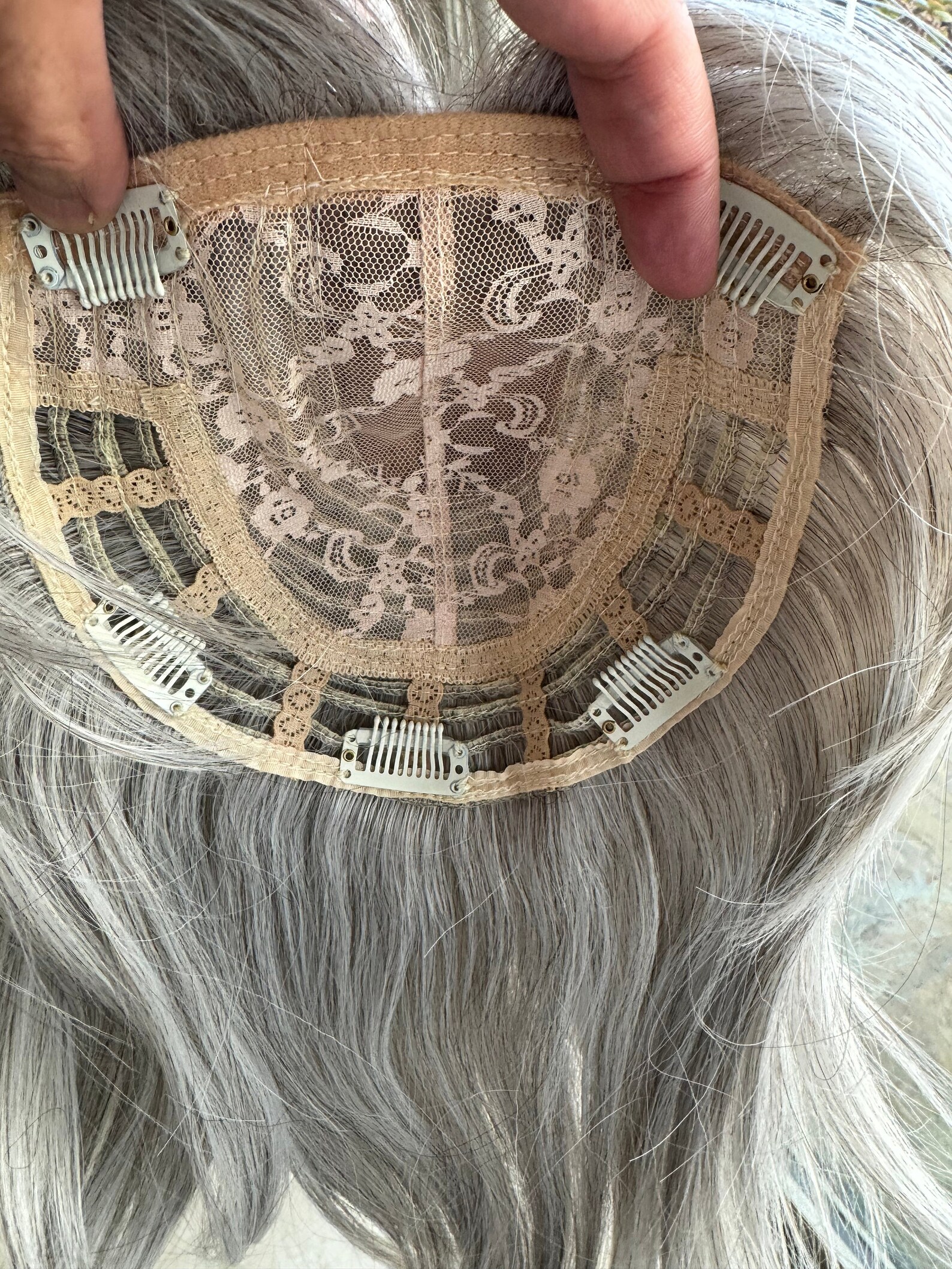 Till Style White Grey Hair Toppers for Women / Layered /bangs/ Holiday ...