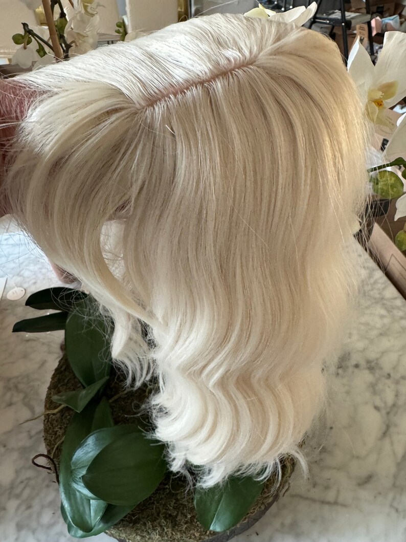 Till Style White Hair Toppers for Women With Butterfly Bangs Loose Body ...