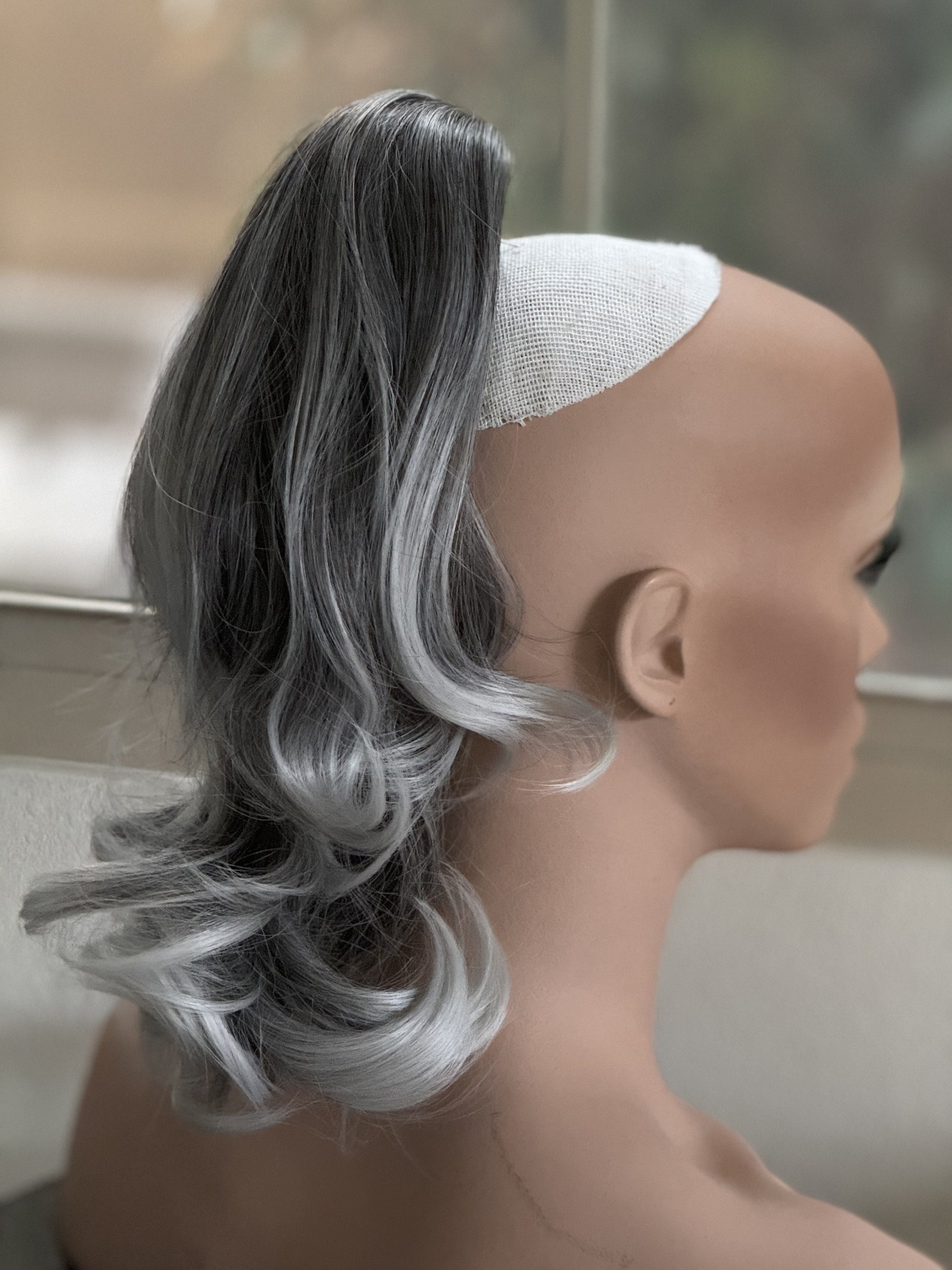 Tillstyle Dark Salt and Pepper Dark Grey Claw Clip Ponytail - Etsy