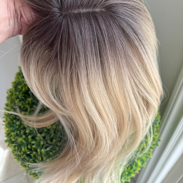 Blonde Rooted Hair Topper - Etsy