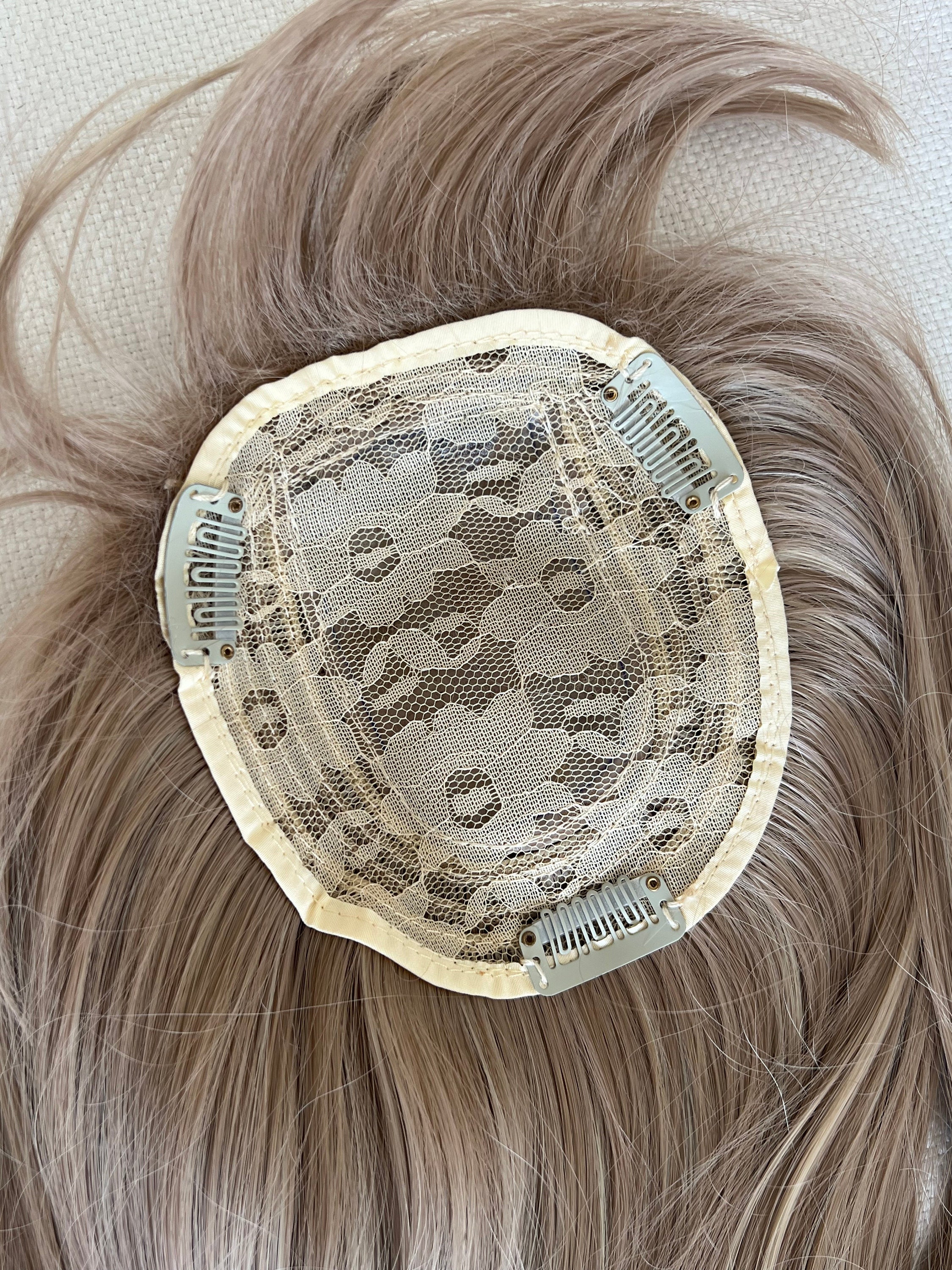 Synthetic Hair Topper With Bangs Ombre With Dull Blonde - Etsy