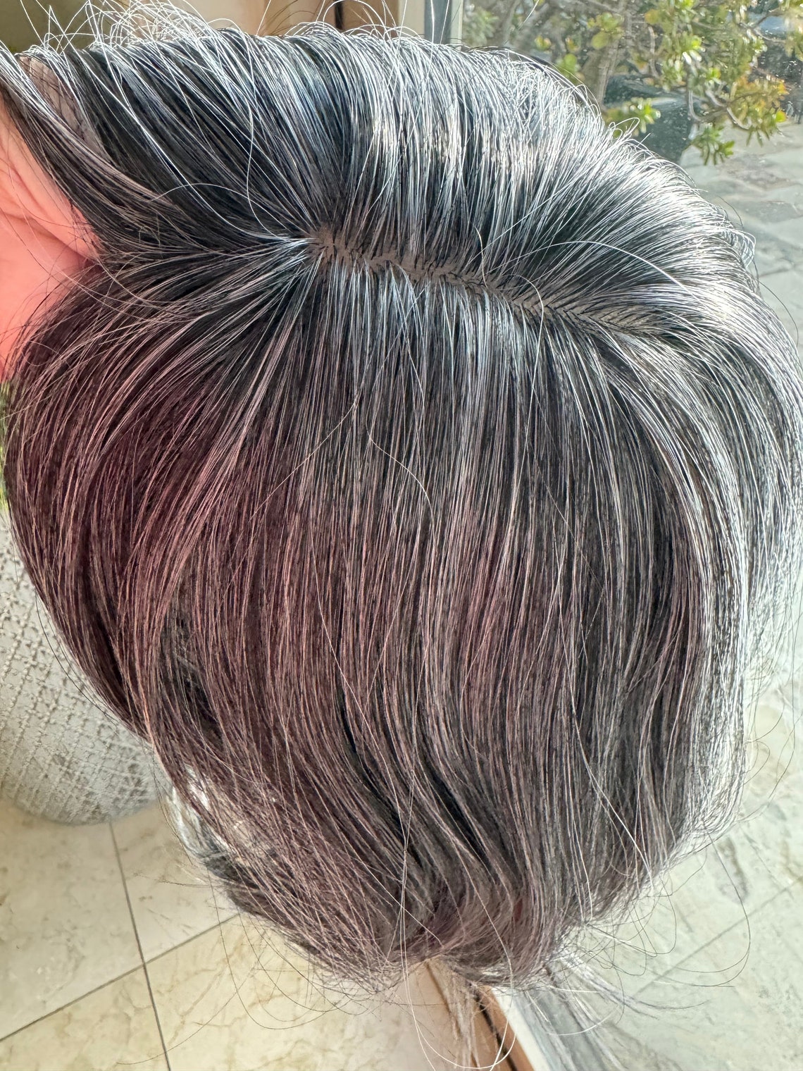 Till Style Medium Grey Hair Toppers for Women With Bangs - Etsy