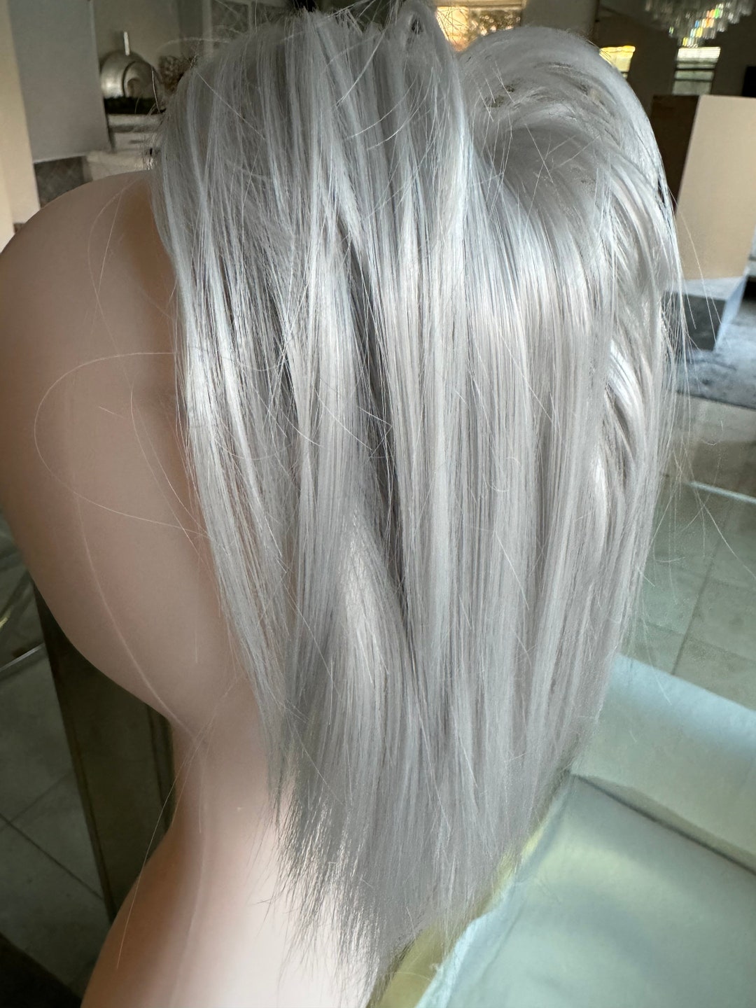 Tillstyle Silver Grey Clip-in Pony Tail Hair Pieces for Women Thinning ...