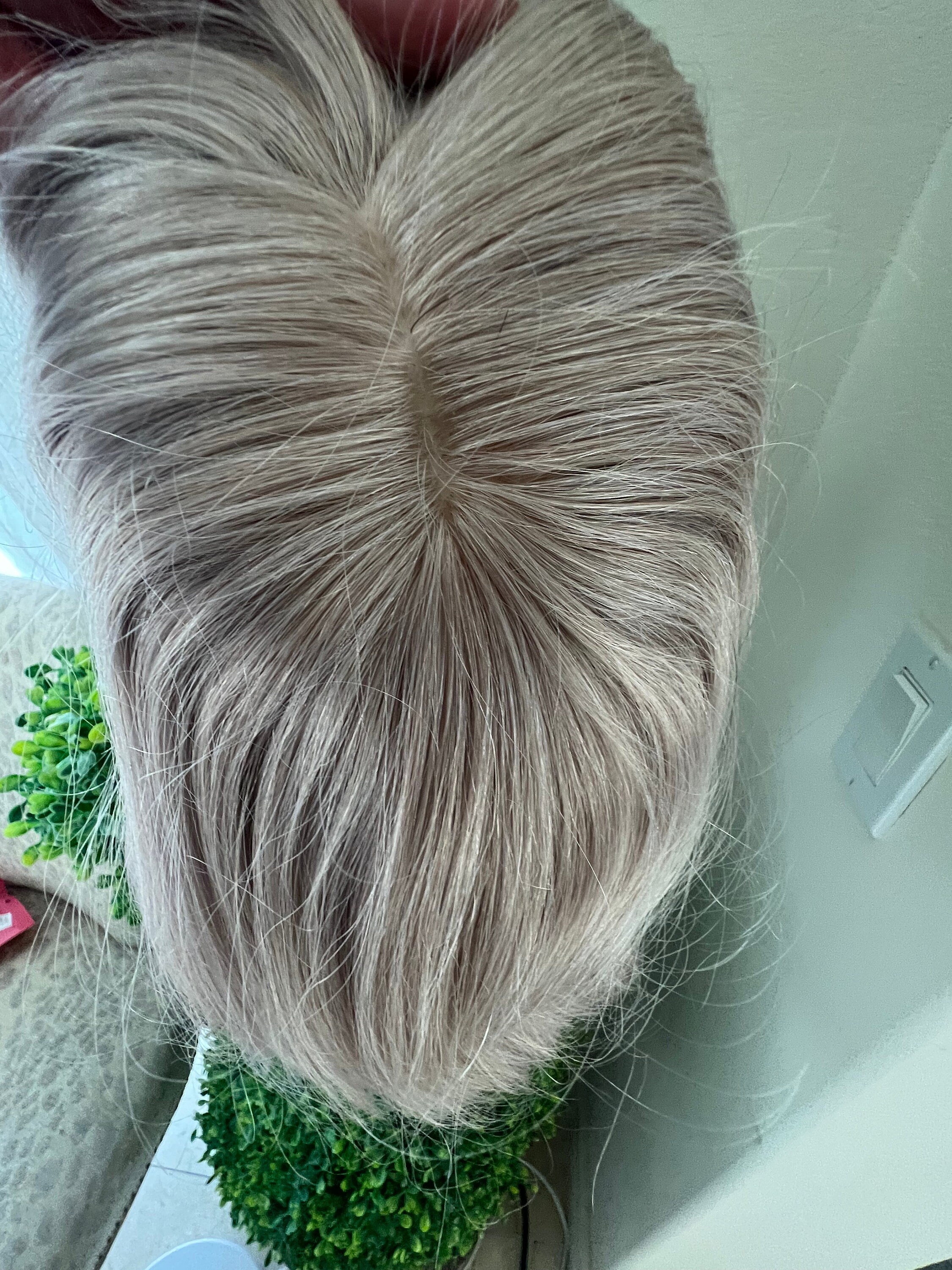 Tillstyle Human Hair Toppers for Women Grey Pink Blonde Mix - Etsy