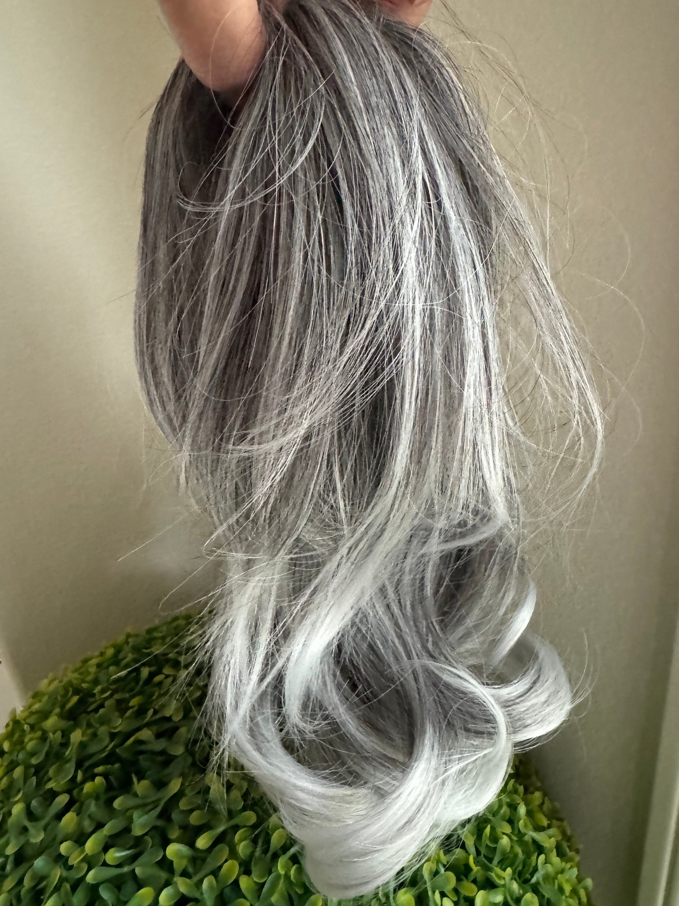 Tillstyle Salt and Pepper Dark Grey Claw Clip Ponytail - Etsy