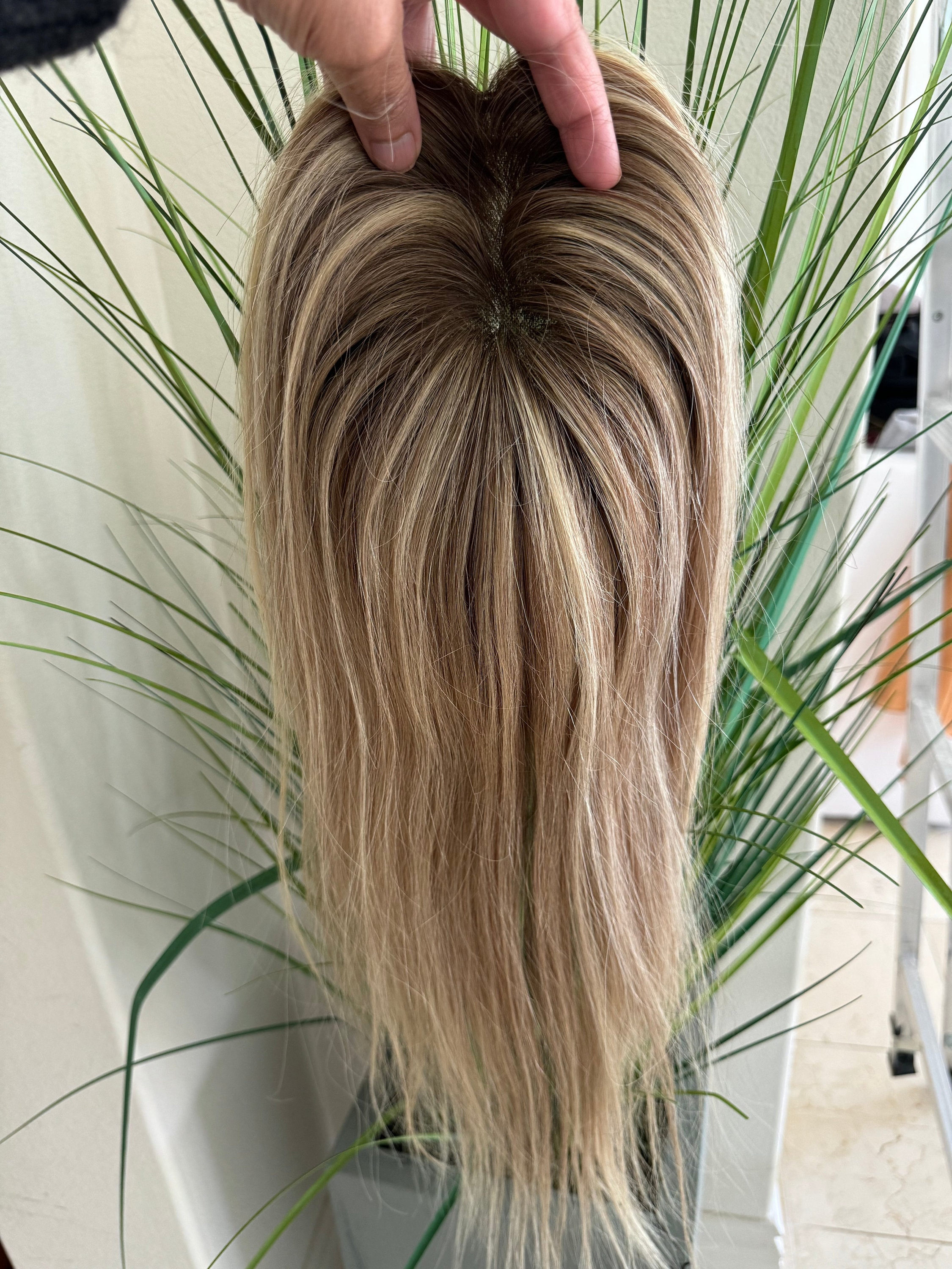 Tillstyle Light Brown Rooted Human Hair Topper for Women - Etsy