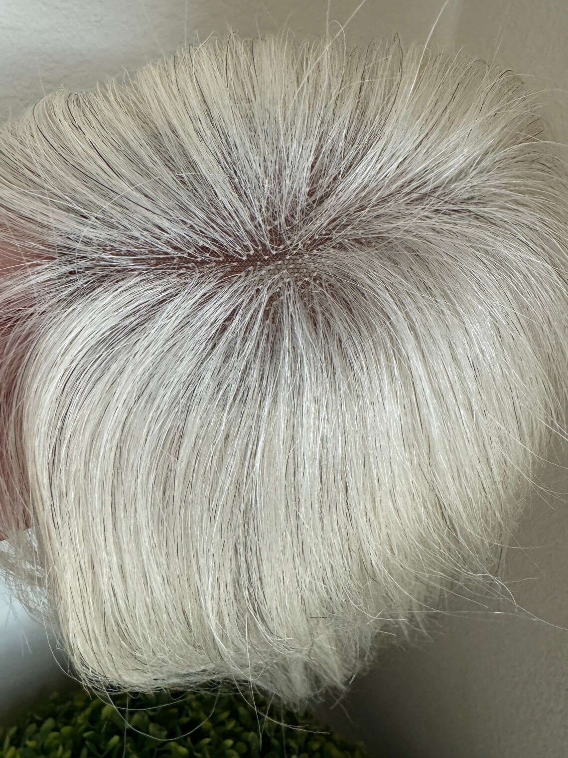 Tillstyle White Remy Human Hair Topper/widening Part/light Weight - Etsy