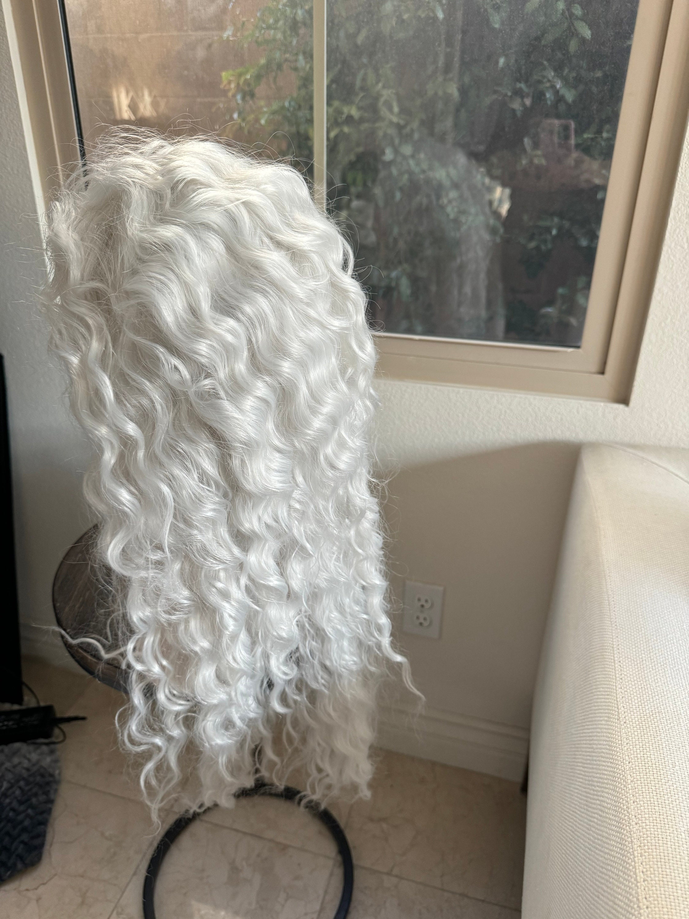 Tillstyle Long Platinum Blonde Wavy for Women 26 Inch Curly Wavy Wig - Etsy