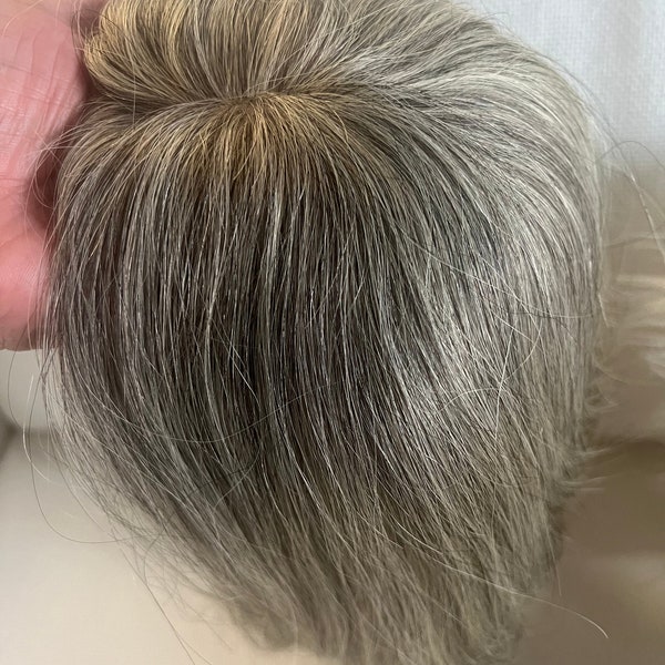 Salt and Pepper Hair Topper - Etsy