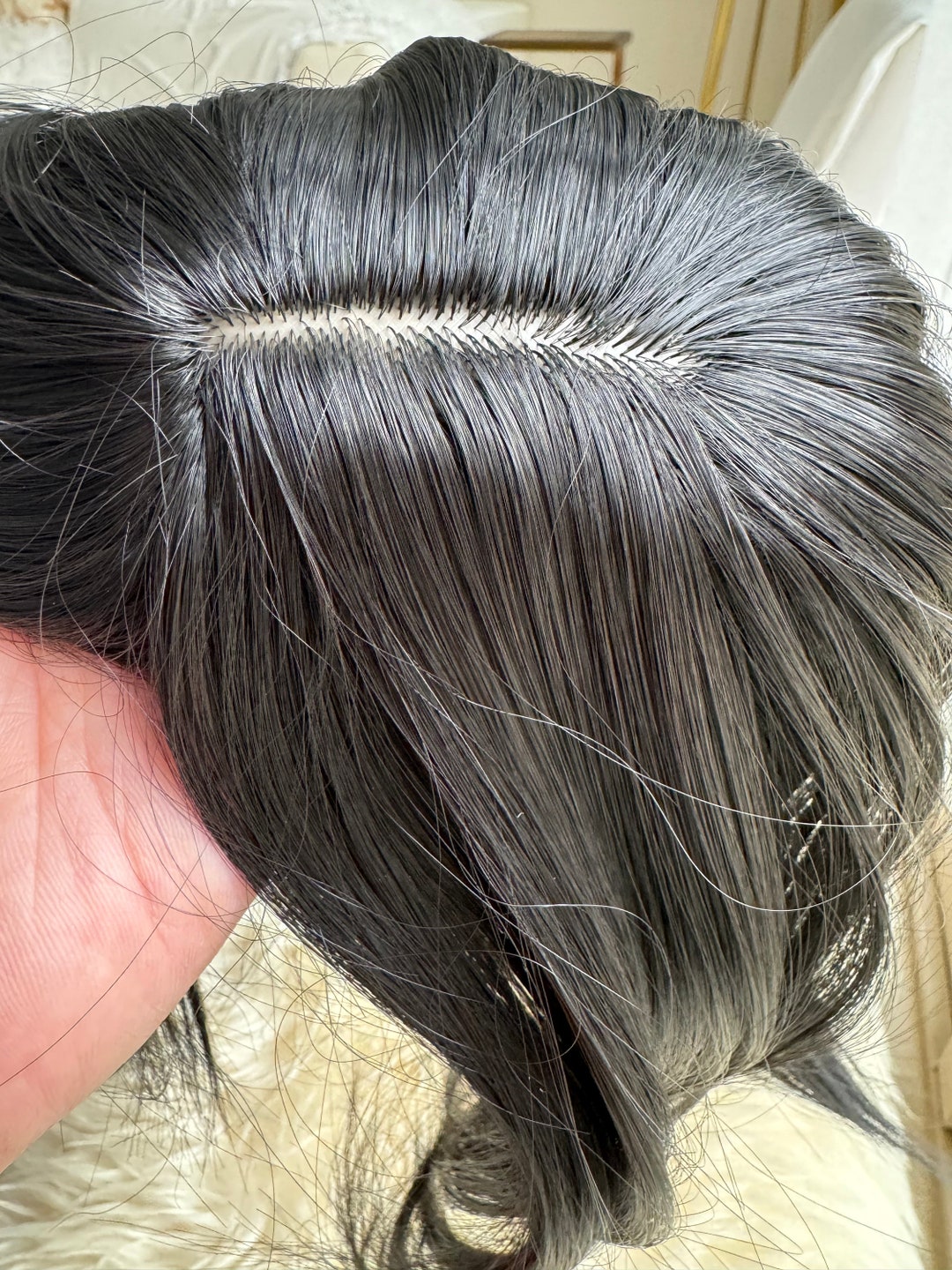 Till Style Black 1B Synthetic Hair Hair Toppers for Women With Bangs ...