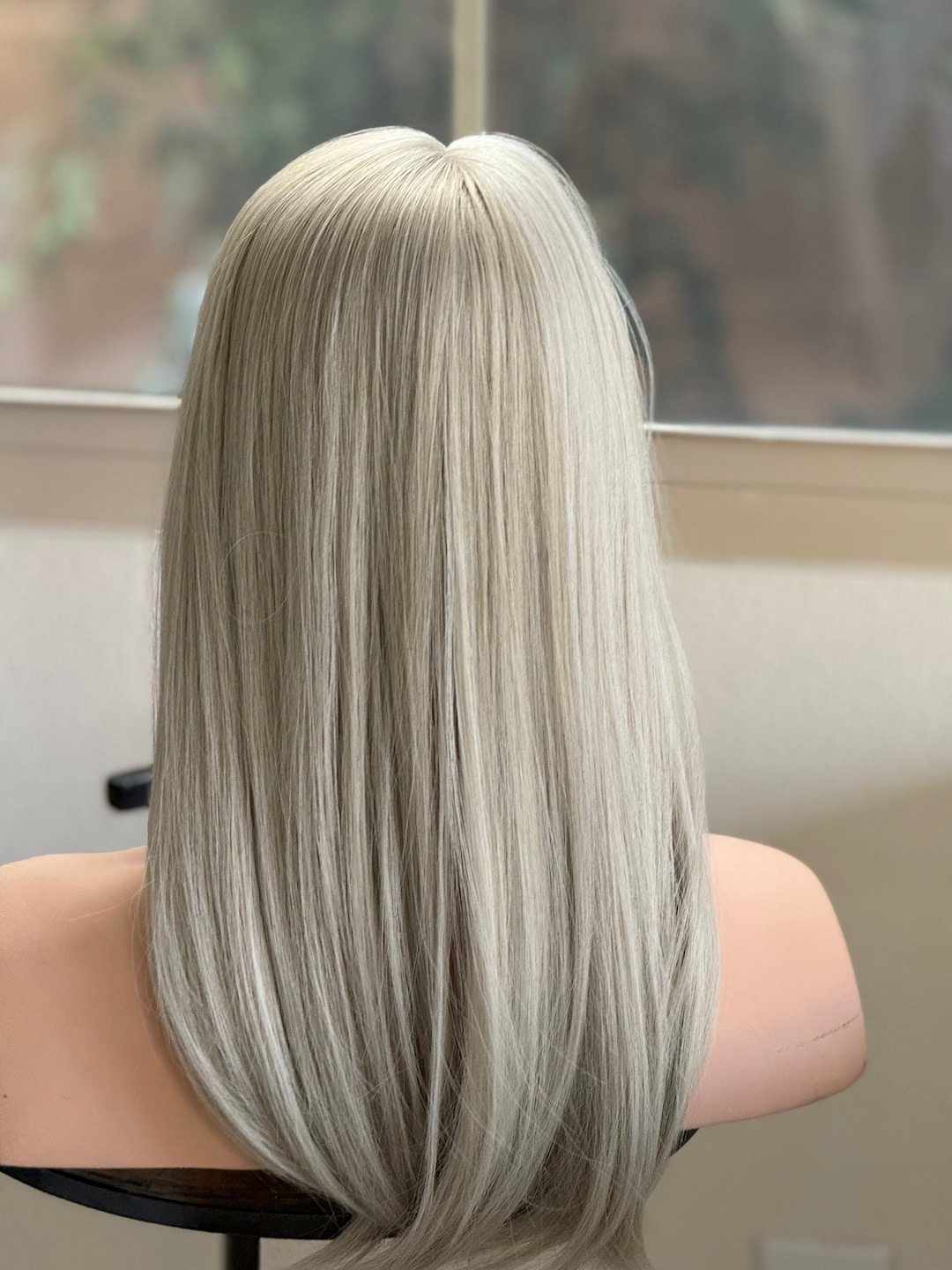 Till Style Silver Grey Hair Toppers for Women With Butterfly Bangs - Etsy