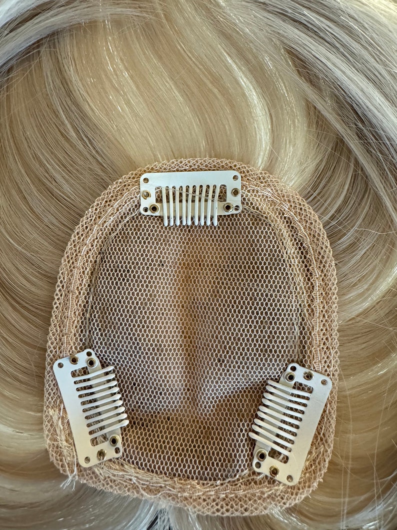 Tillstyle Ash Brown Highlighted Hair Topper With Bangs - Etsy