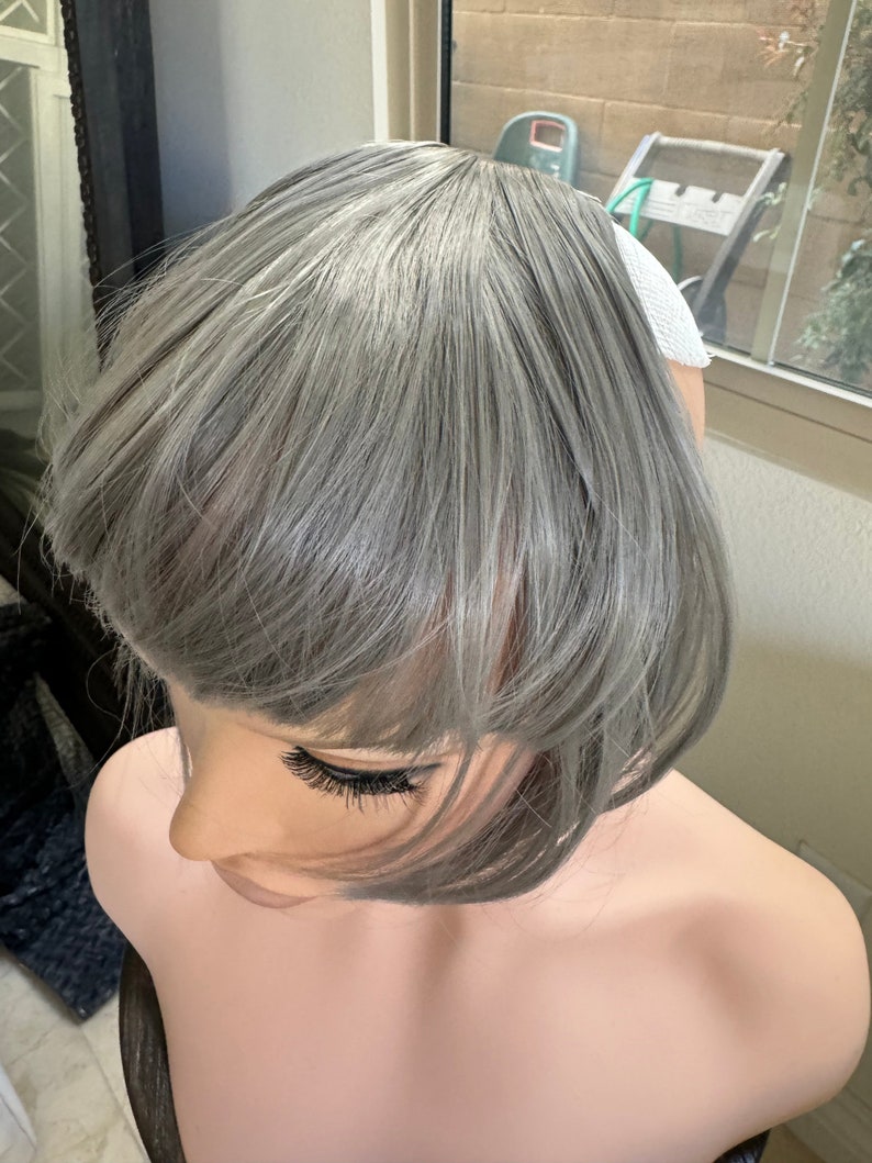 Tillstyle Grey Clip in Bangs for Thinning Crown Natural Looking Bangs ...
