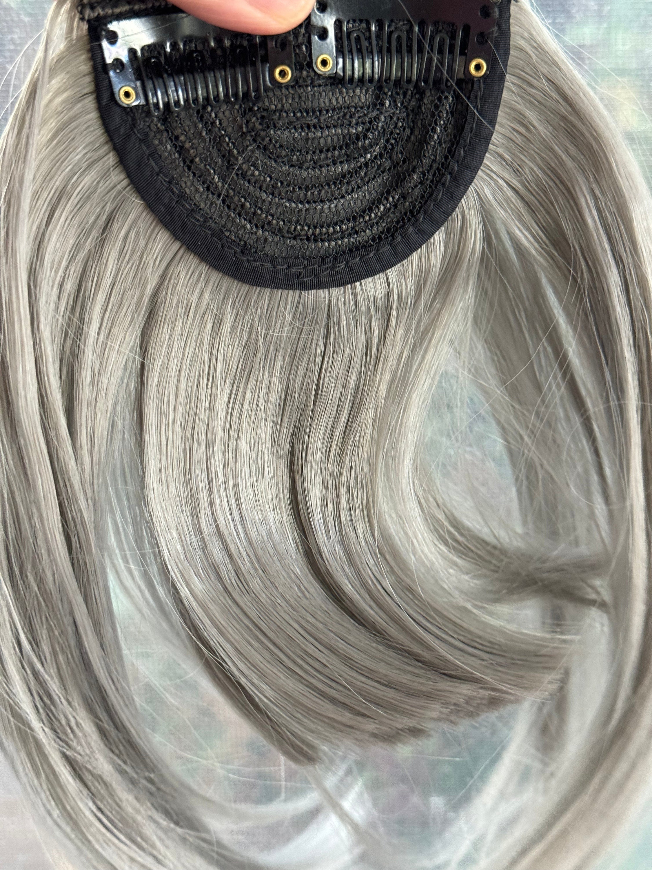 Tillstyle Grey Clip in Bangs for Thinning Crown Natural Looking Bangs ...