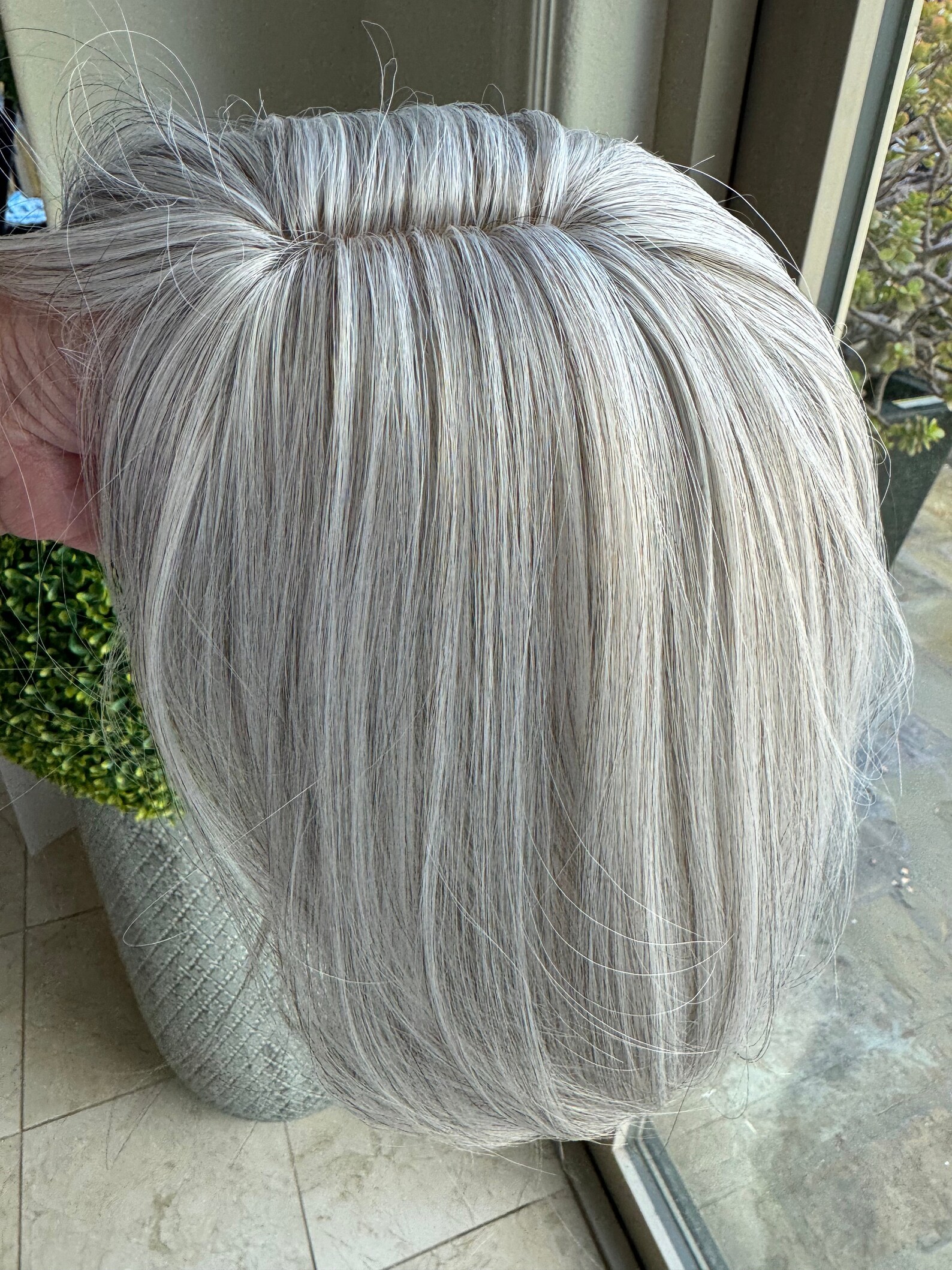 Till Style White Grey Hair Toppers for Women / Layered /bangs/ Holiday ...